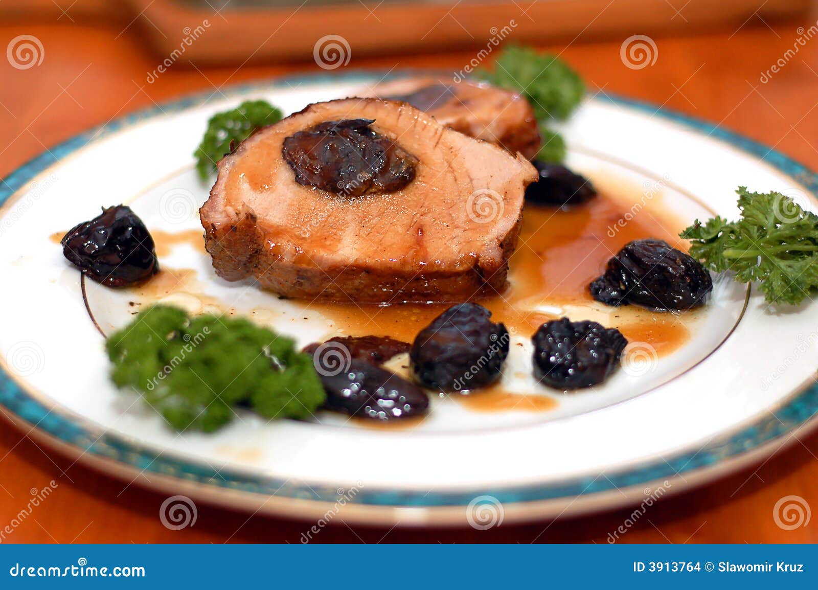 Steak stock photo. Image of appetizing, sauce, garnish - 3913764