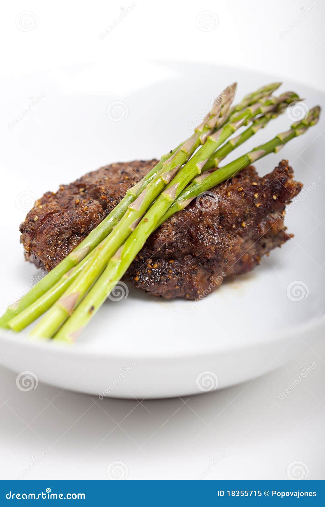 Steak with Asparagus stock image. Image of mignon, dinner - 18355715