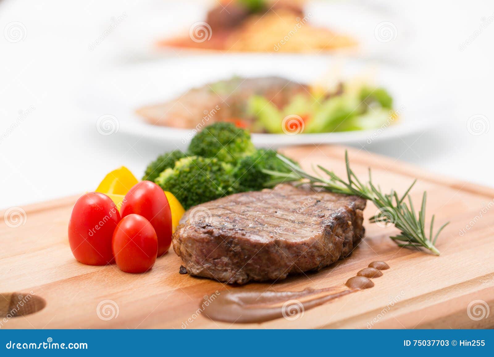 Steak beef with vegetable stock image. Image of roast - 75037703