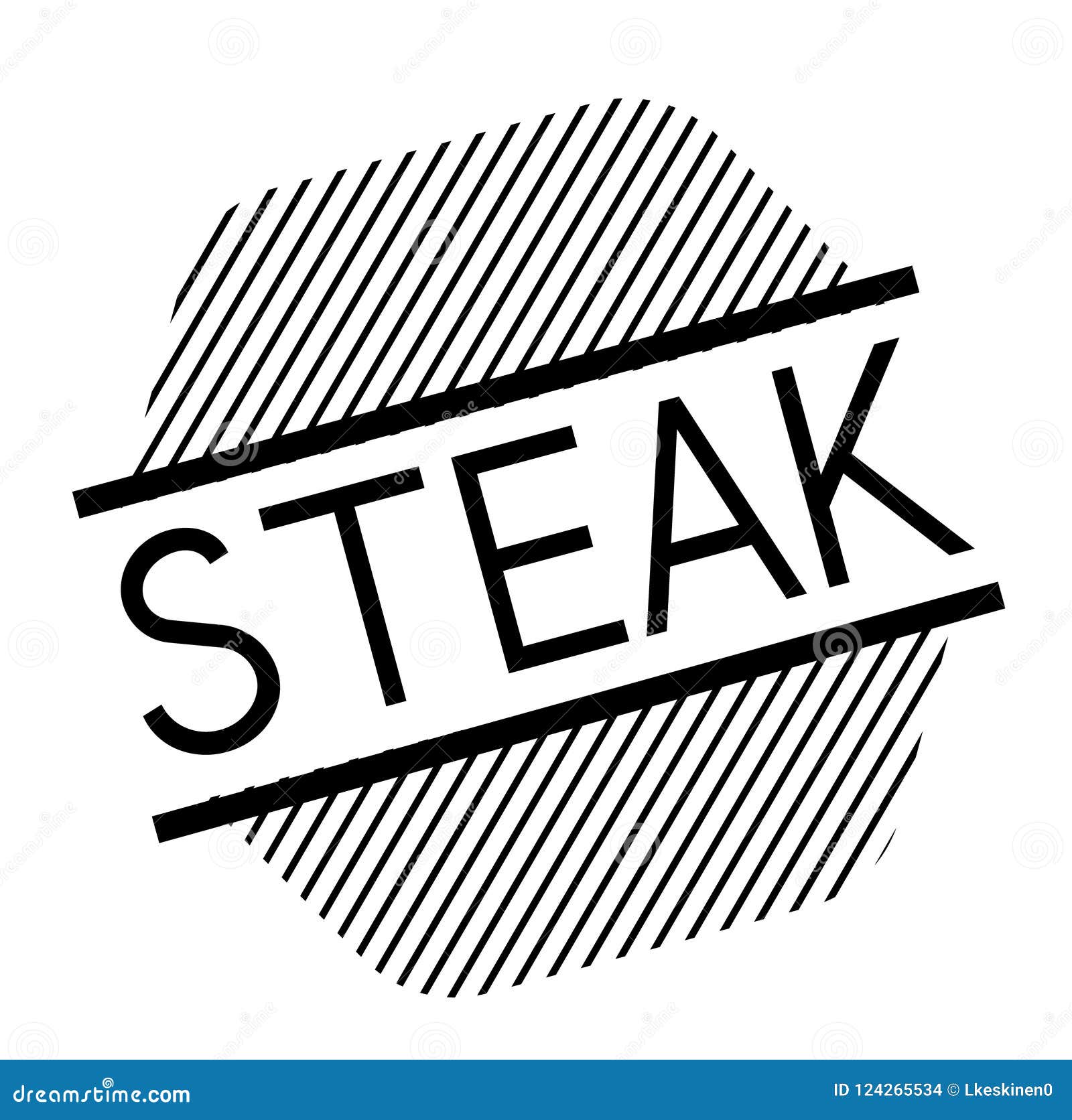 Steak black stamp stock vector. Illustration of cooked - 124265534
