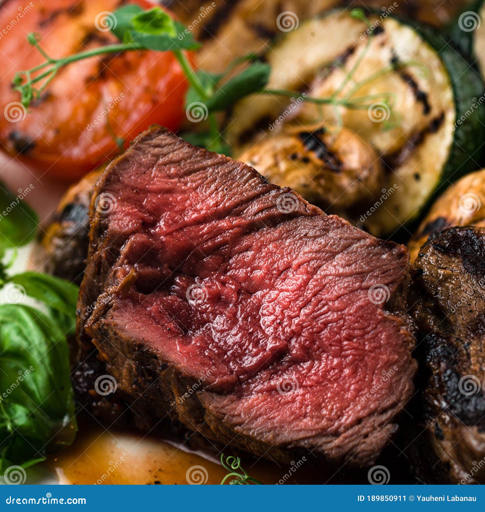 Steak with blood stock image. Image of fillet, blood - 189850911