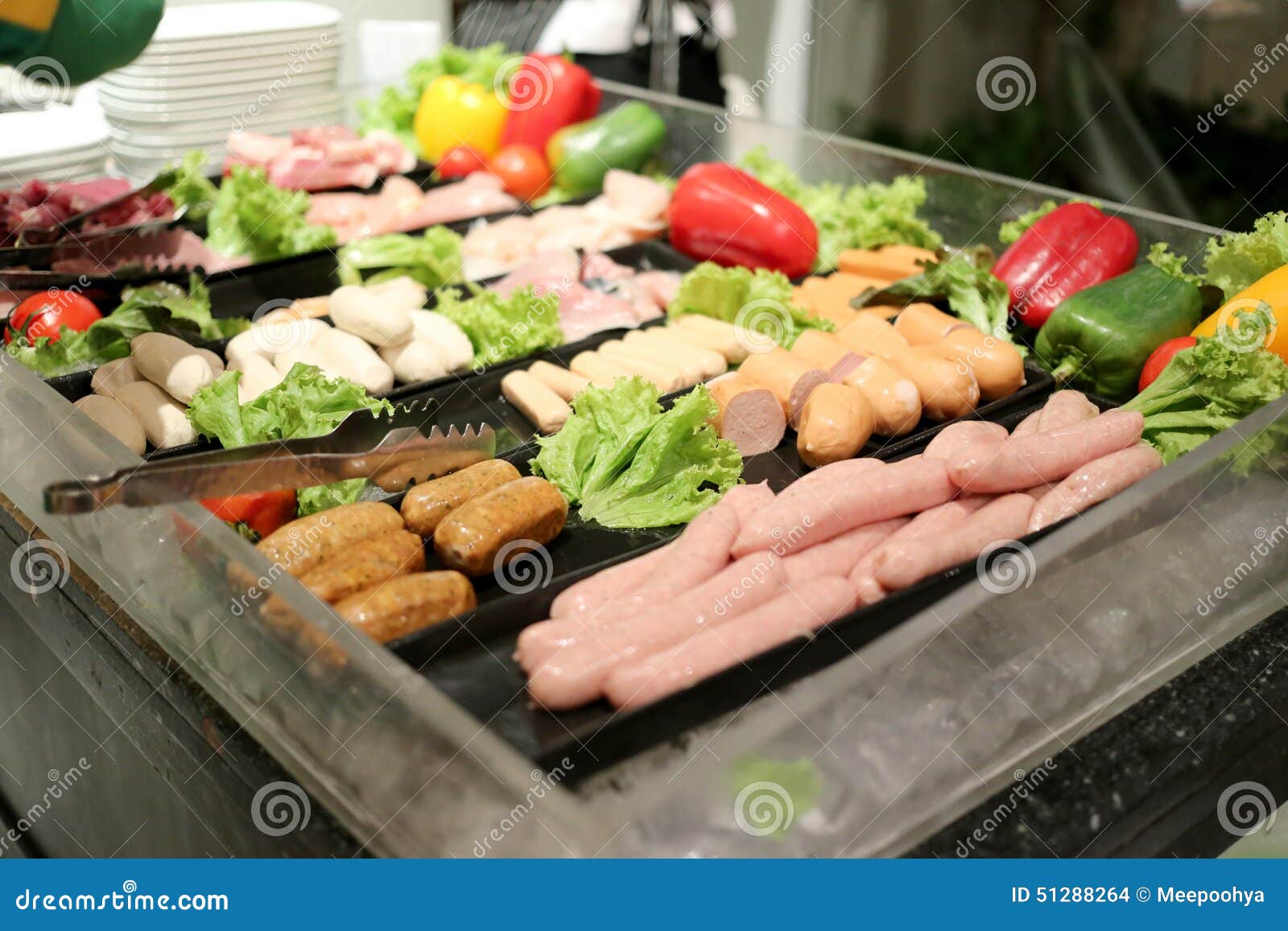 Steak Buffet set. stock photo. Image of fish, chicken - 51288264