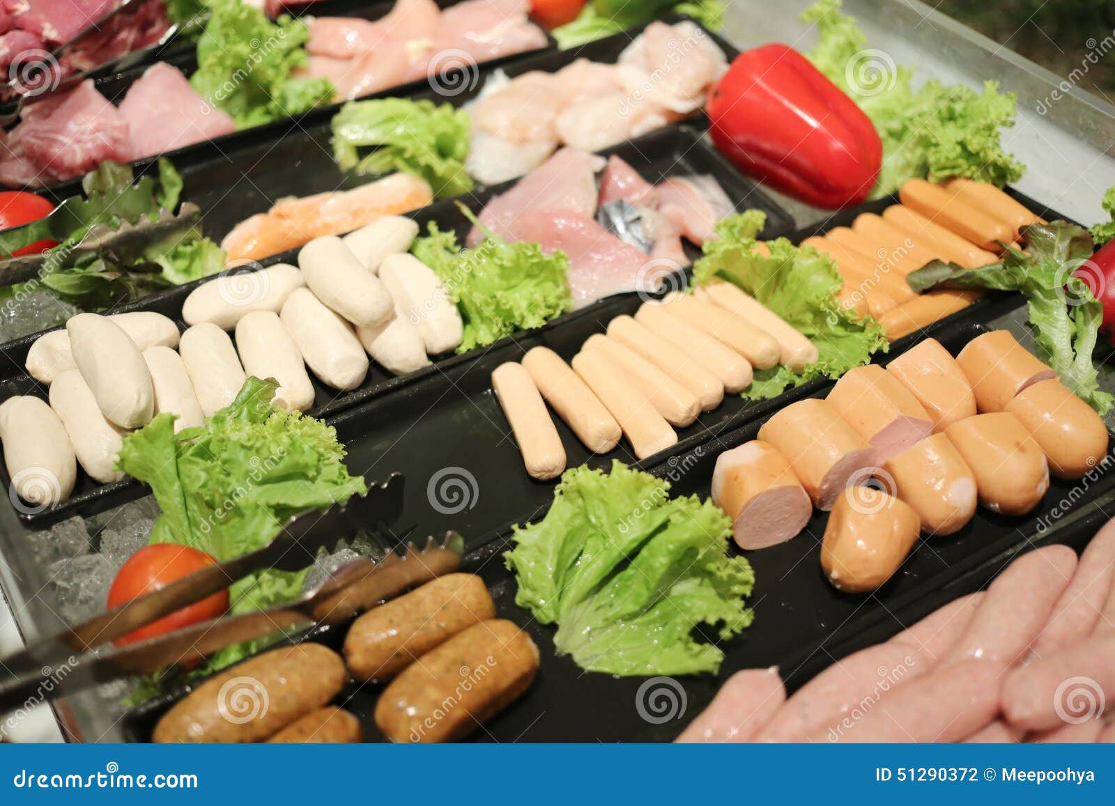 Steak Buffet set. stock photo. Image of chicken, restaurant - 51290372