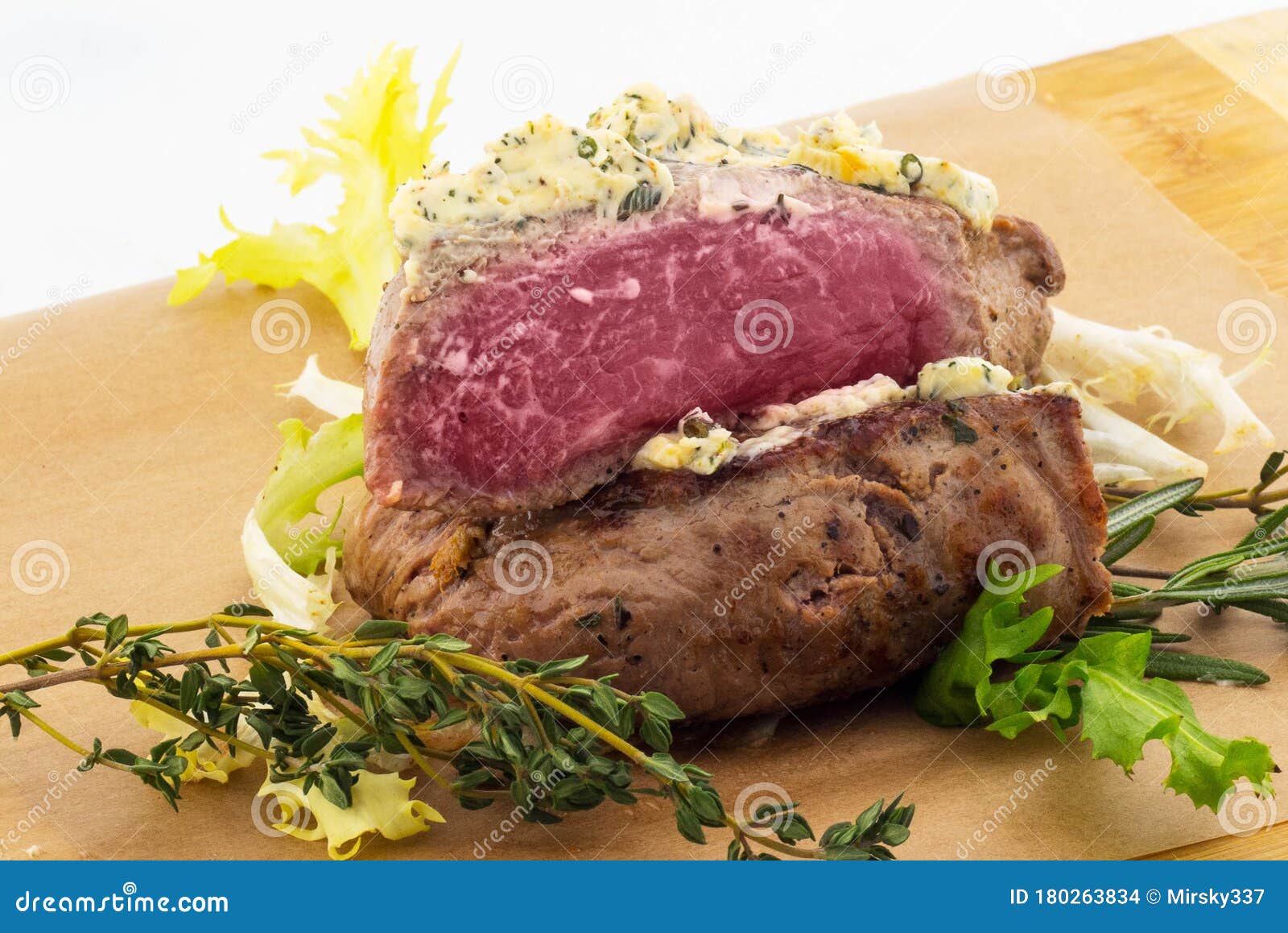 Steak cut in half stock photo. Image of barbecue, sauce - 180263834