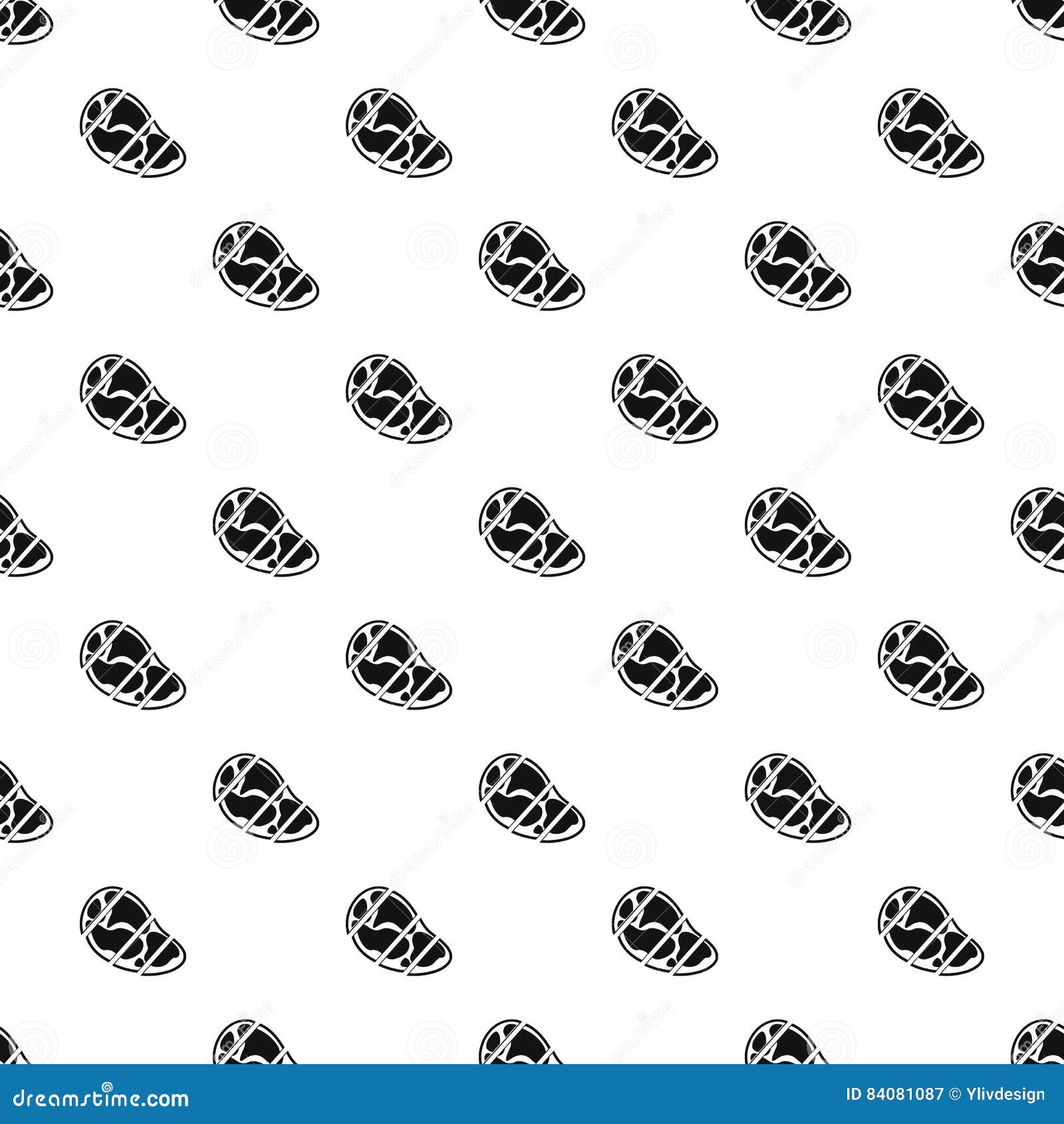 Steak Cut into Pieces Pattern, Simple Style Stock Vector - Illustration ...