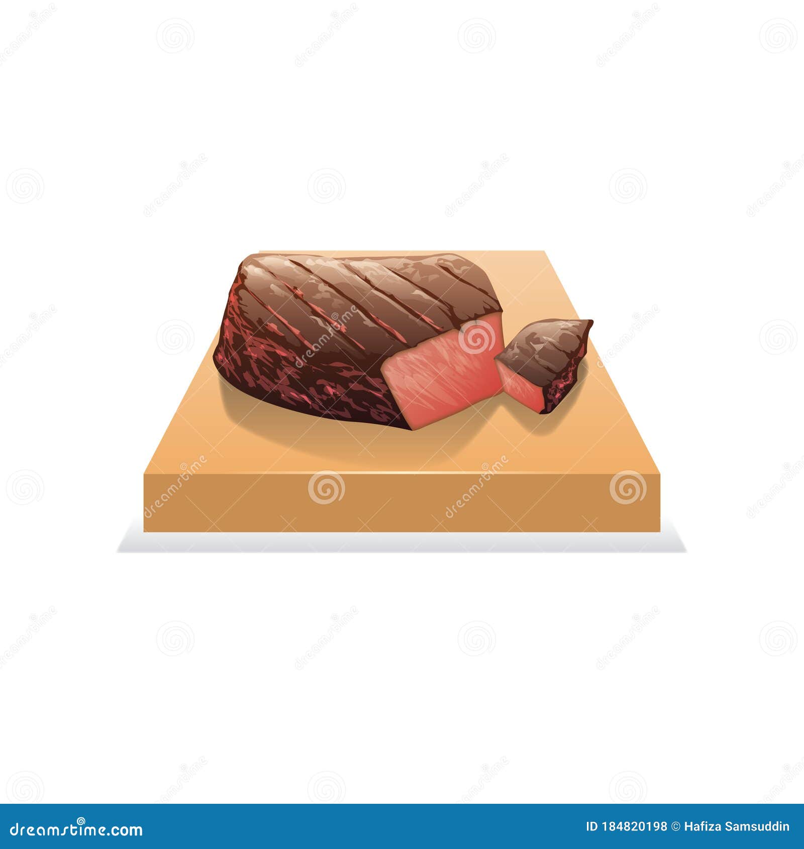 Steak Cut. Vector Illustration Decorative Background Design Stock ...