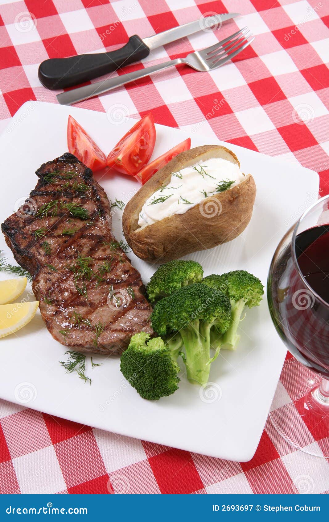 Steak Dinner stock image. Image of meal, glass, sirloin - 2693697