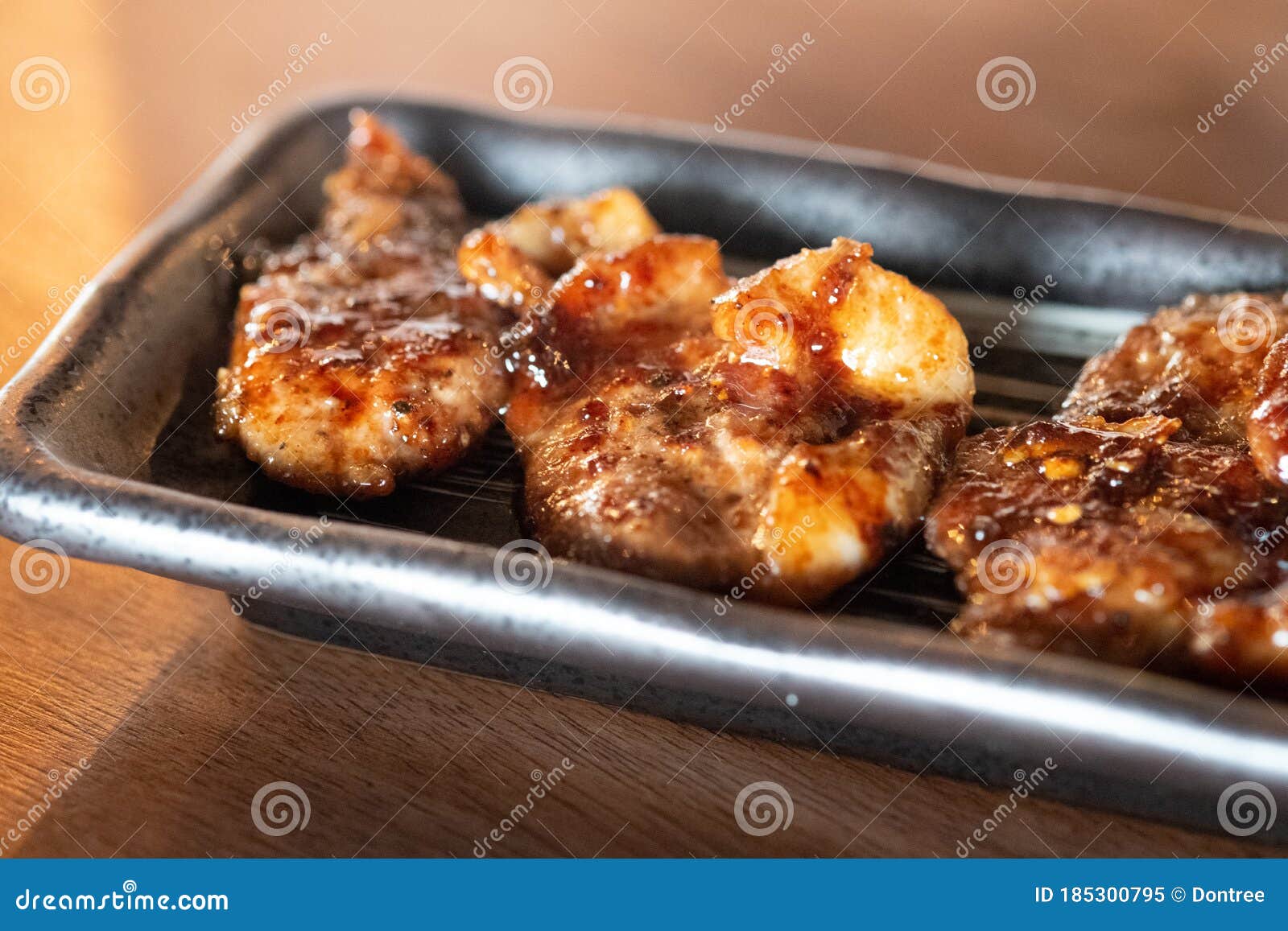Steak Dinner on a Restaurant Table Stock Image - Image of closeup ...