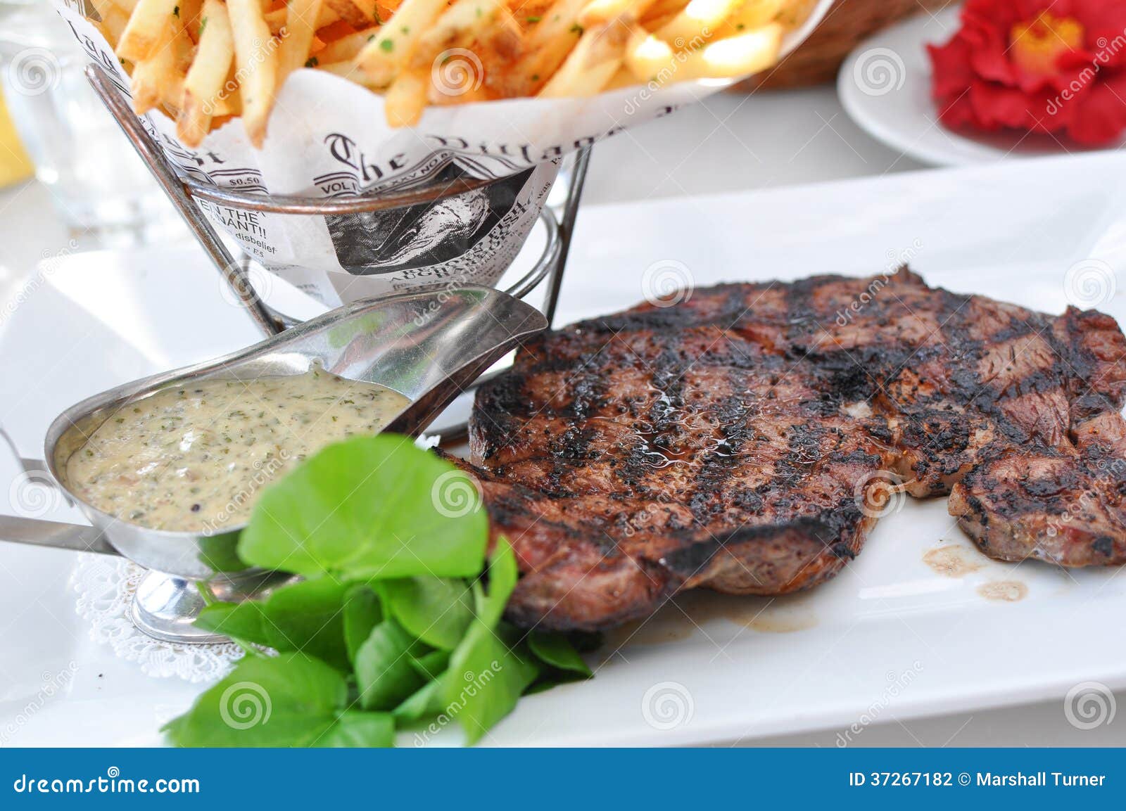Steak Frite stock photo. Image of french, restaurant - 37267182