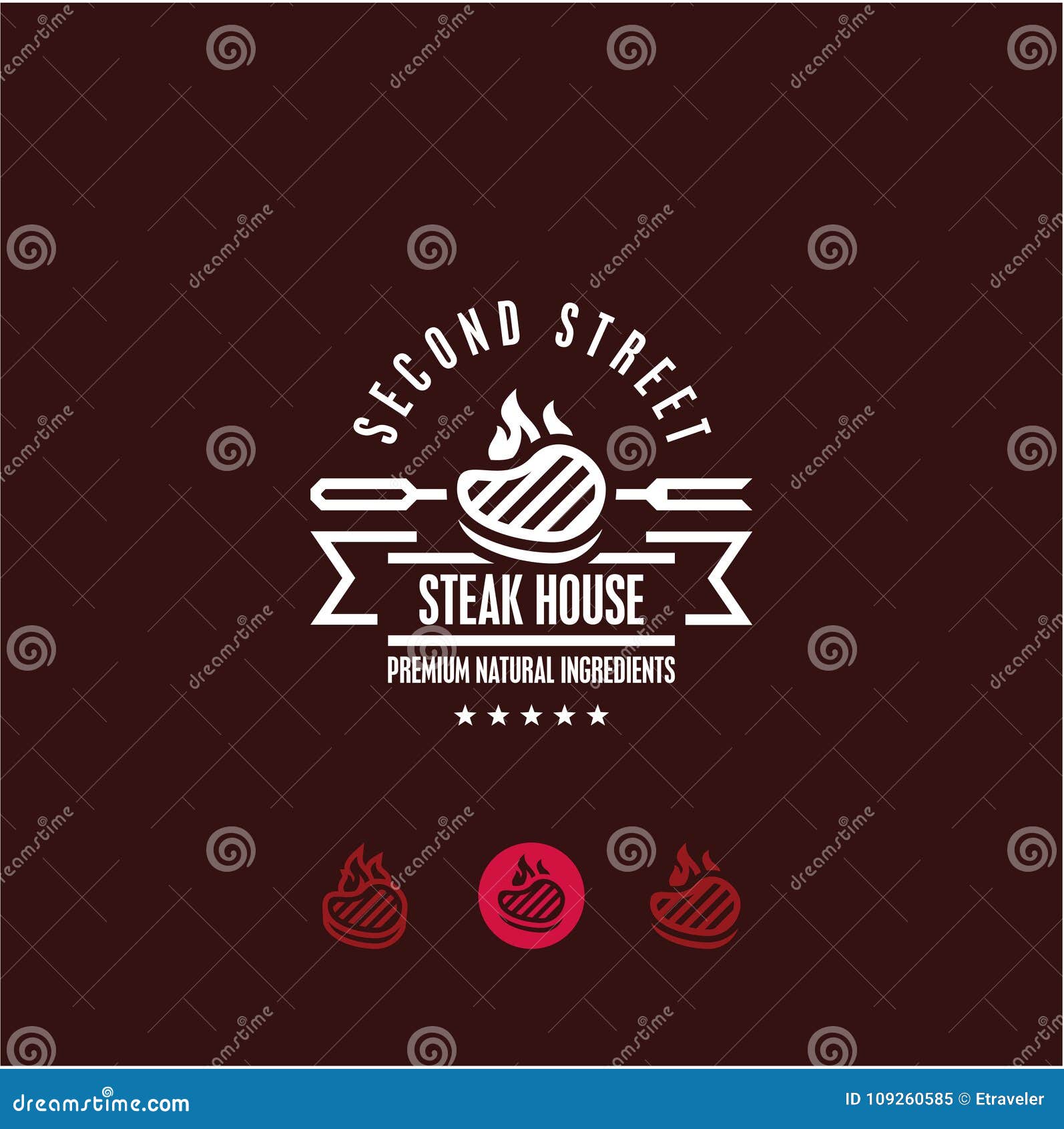 Steak House Logo, Steak, Bbq, Grill Menu Stock Vector - Illustration of ...