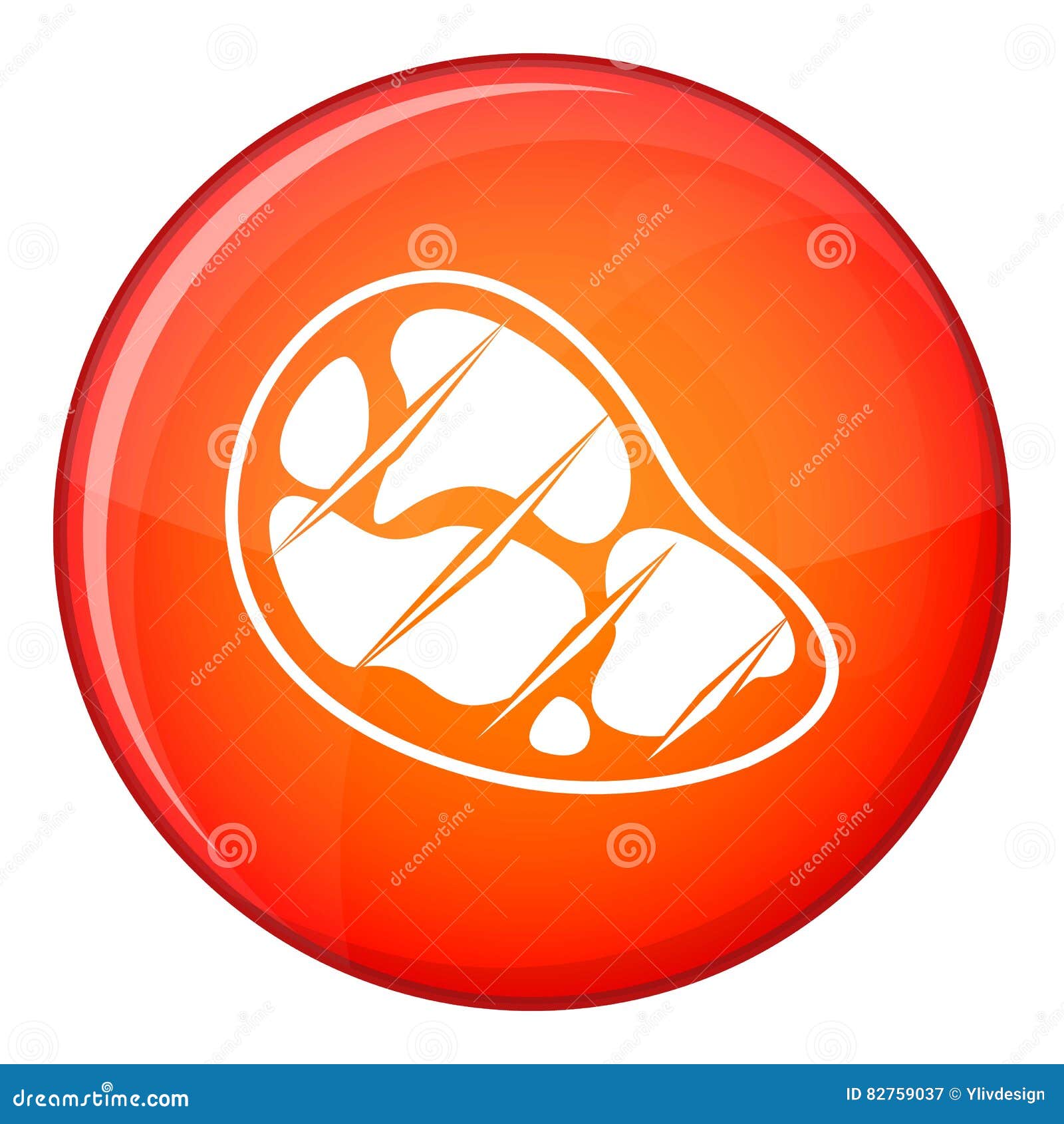 Steak icon, flat style stock vector. Illustration of protein - 82759037
