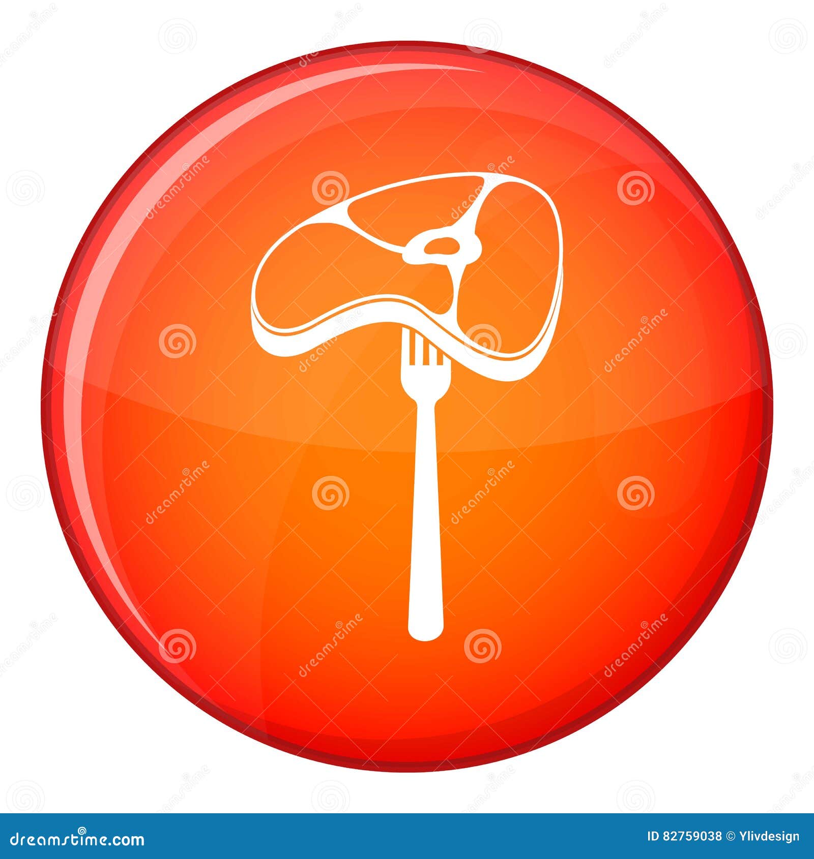 Steak icon, flat style stock vector. Illustration of protein - 82759038