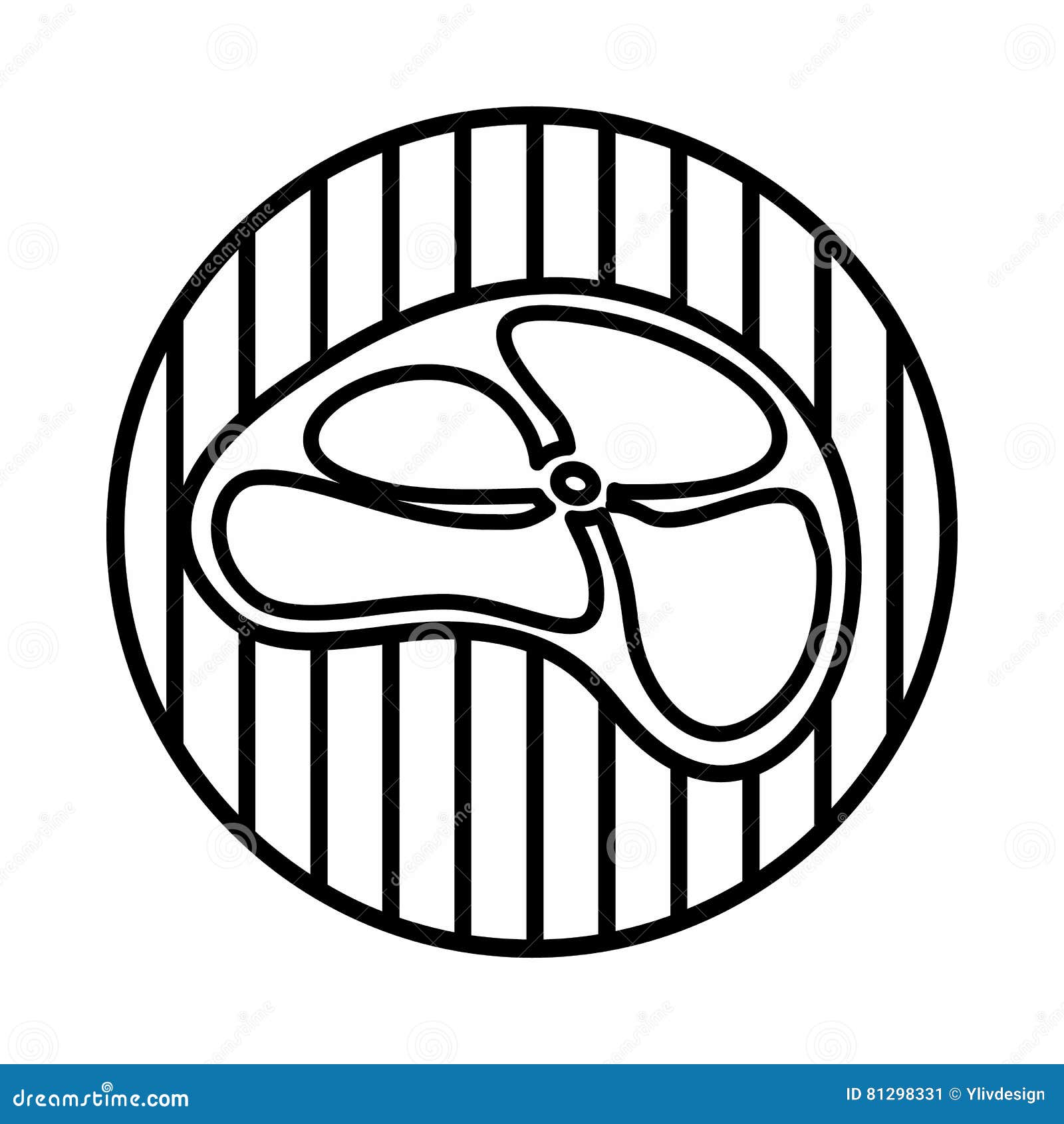 Steak Icon, outline style stock vector. Illustration of icon - 81298331