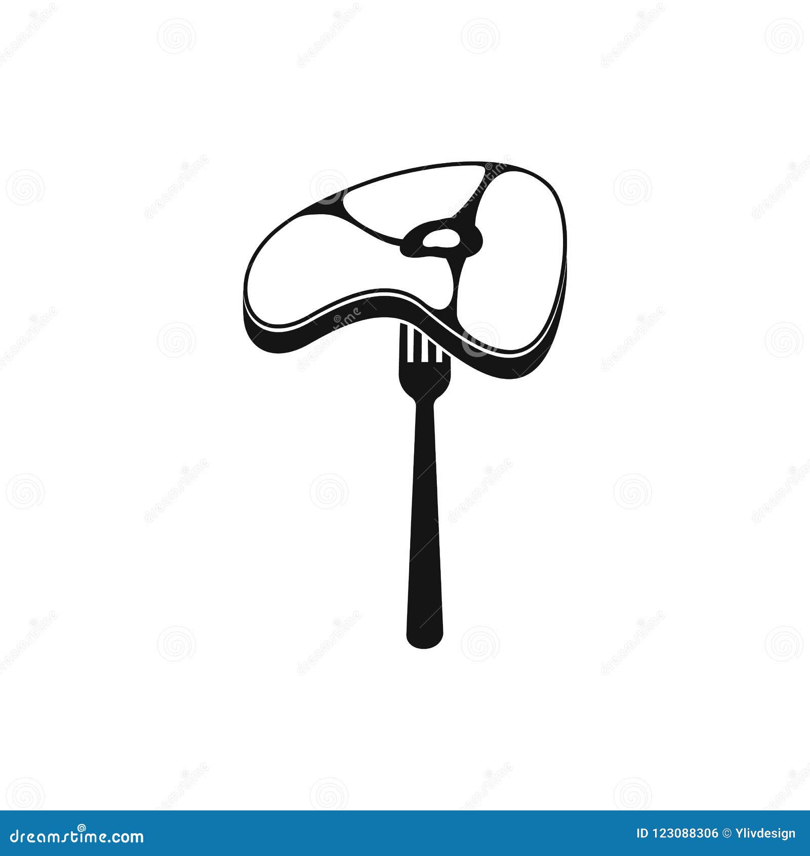 Steak Icon, simple style stock illustration. Illustration of roast ...