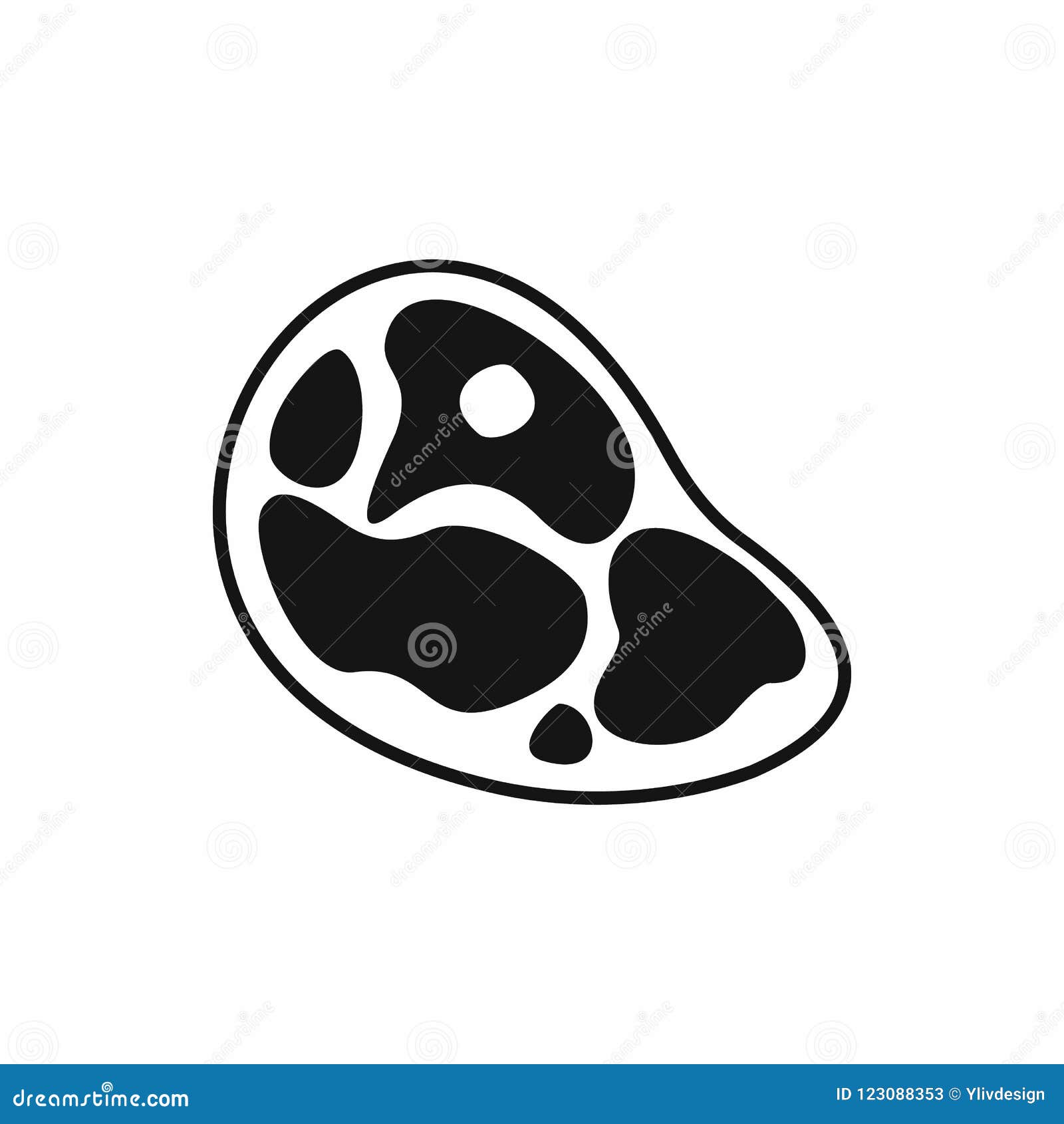 Steak Icon, simple style stock illustration. Illustration of pictogram ...