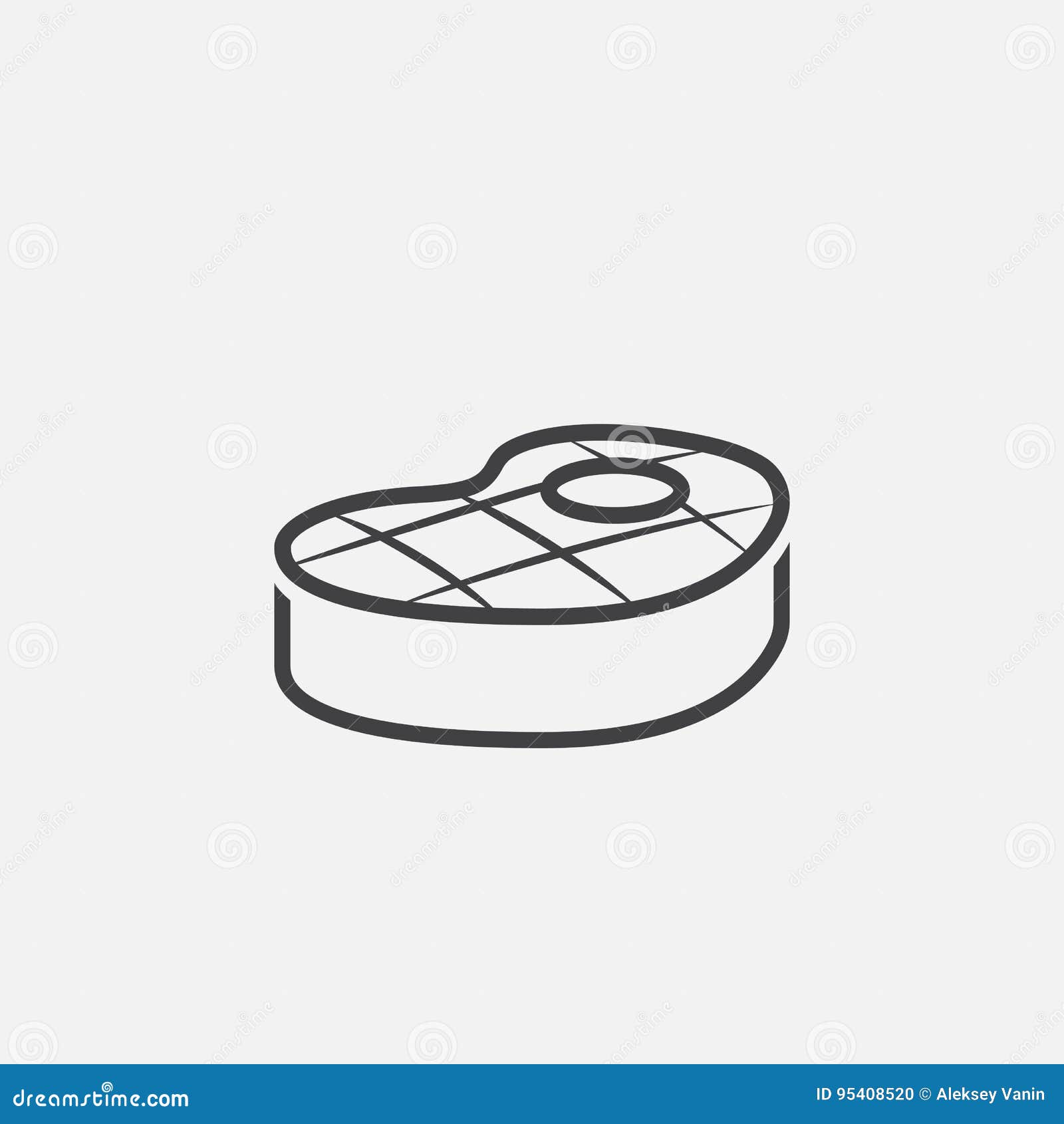 Steak Icon Vector Isolated on White . Stock Vector - Illustration of ...