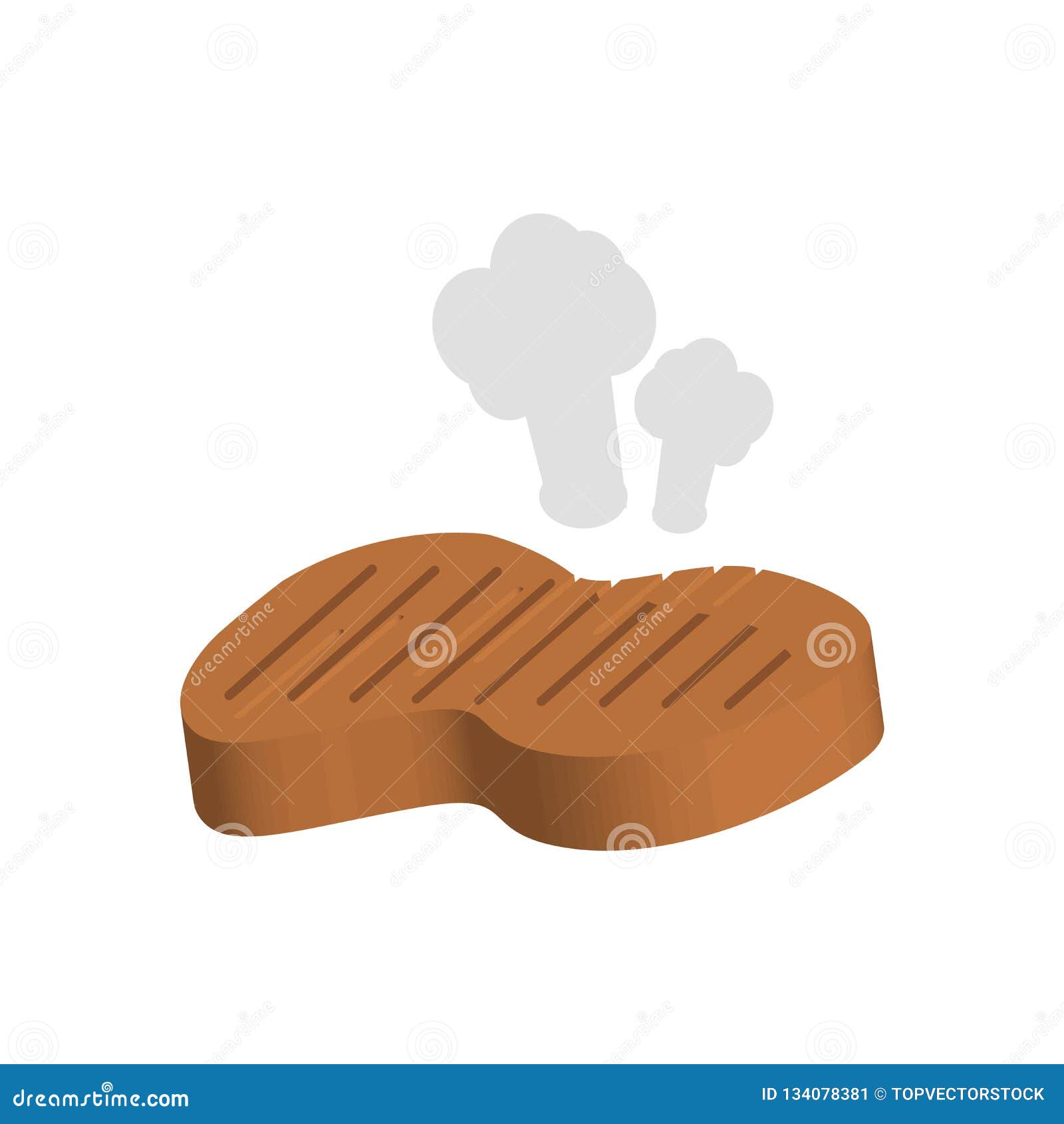 Steak Icon Vector Isolated on White Background, Steak Sign Stock Vector ...