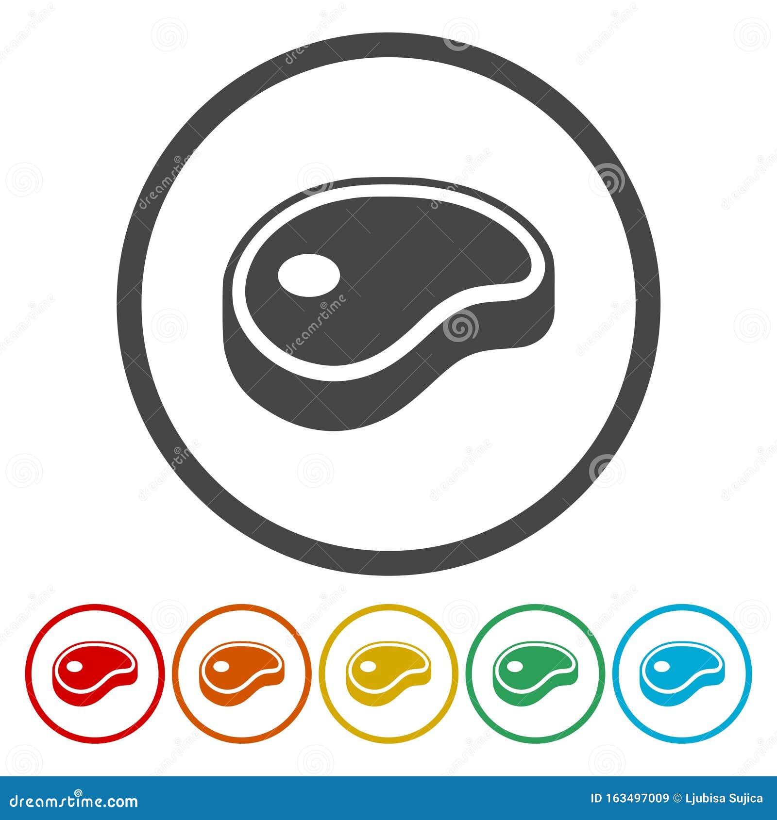 Steak Icons Set - Illustration Stock Vector - Illustration of drawing ...