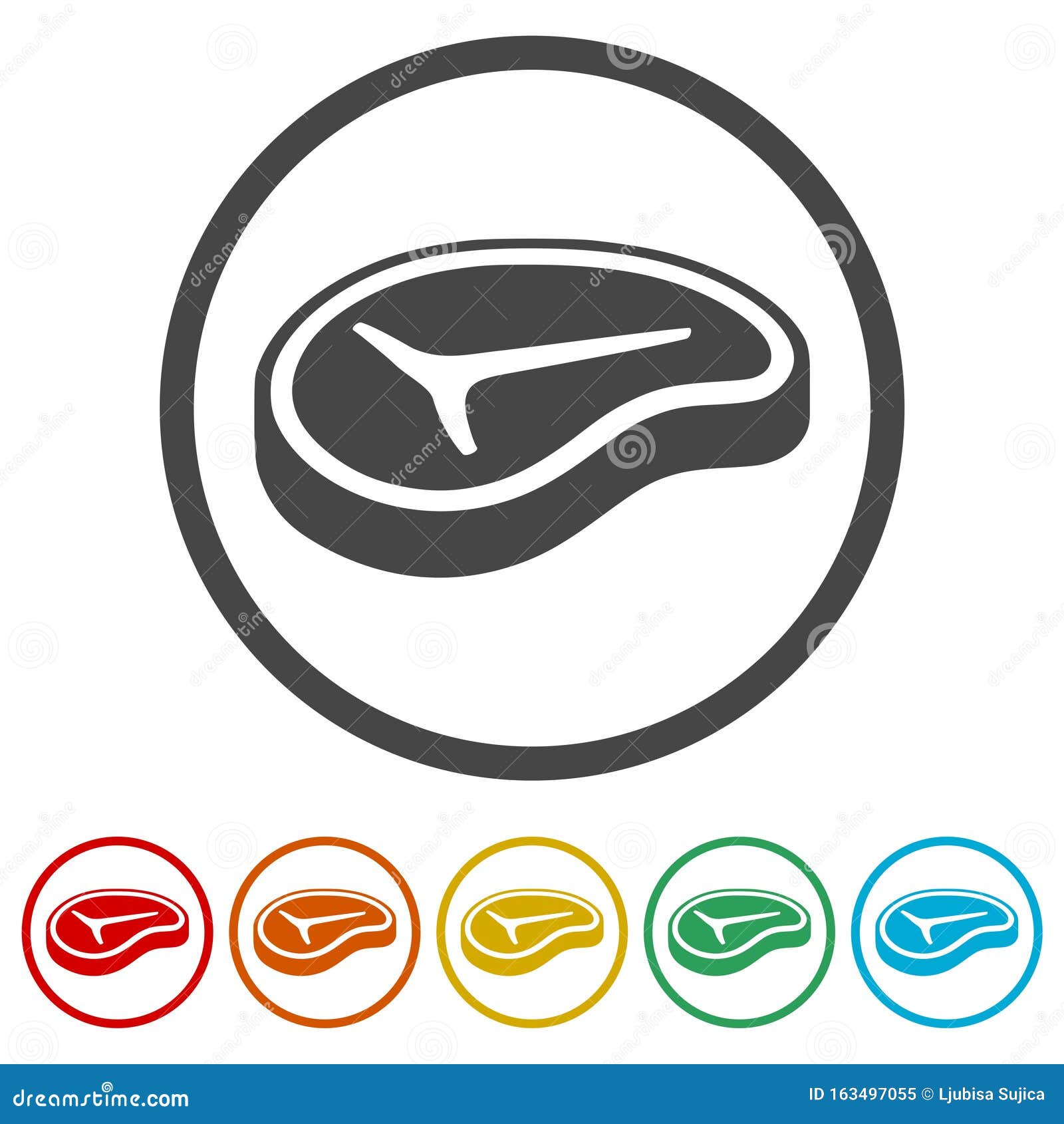Steak Icons Set - Illustration Stock Vector - Illustration of design ...