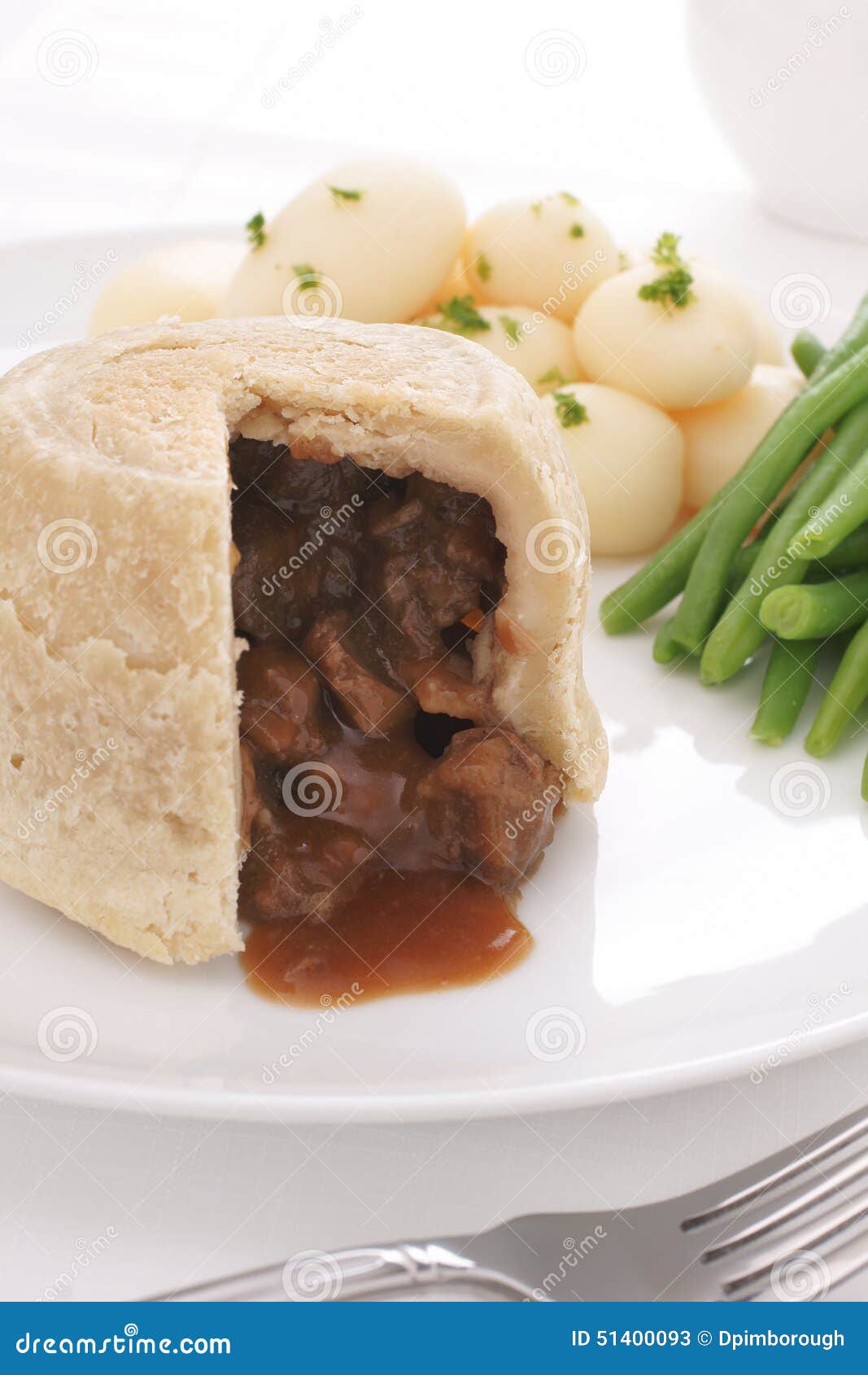 Steak and Kidney Pudding stock image. Image of food, savoury - 51400093