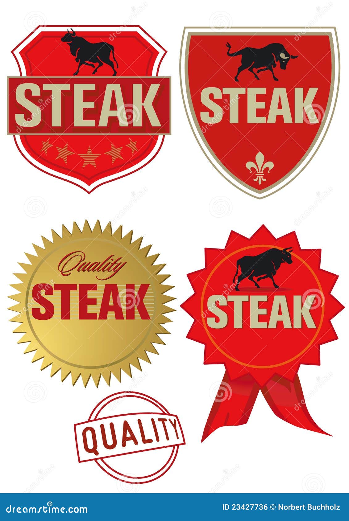 Steak Label stock vector. Illustration of barbecued, quality - 23427736