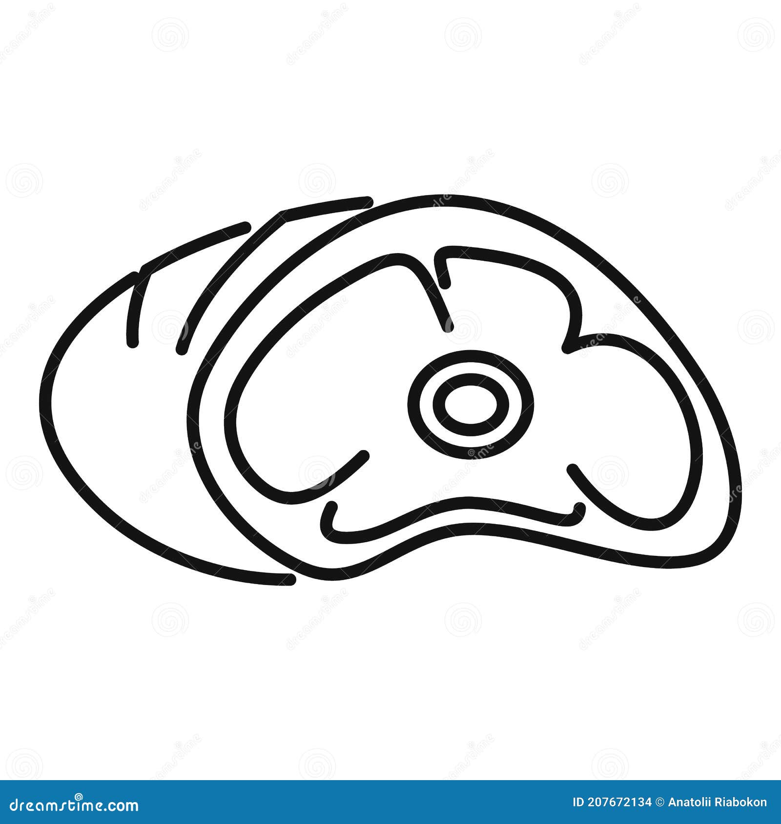 Steak Meat Icon, Outline Style Stock Illustration - Illustration of ...