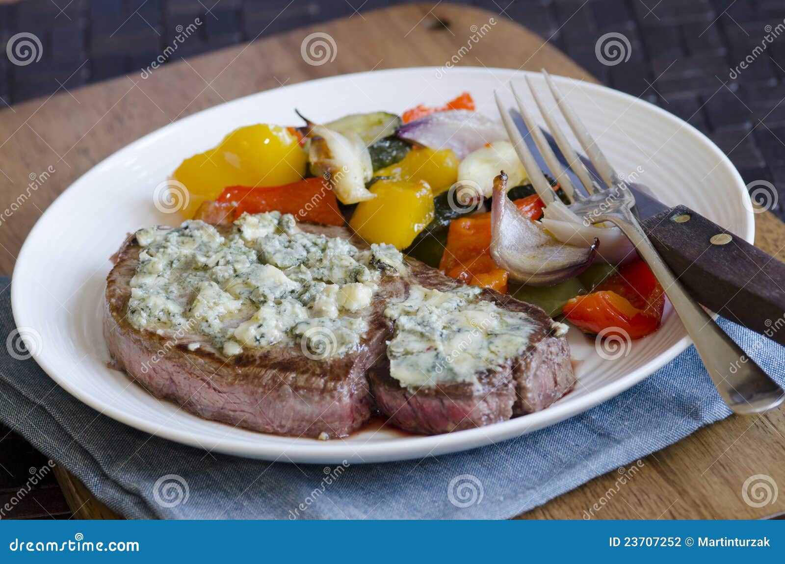 Steak with Roasted Vegetables Stock Photo - Image of eating, culinary ...