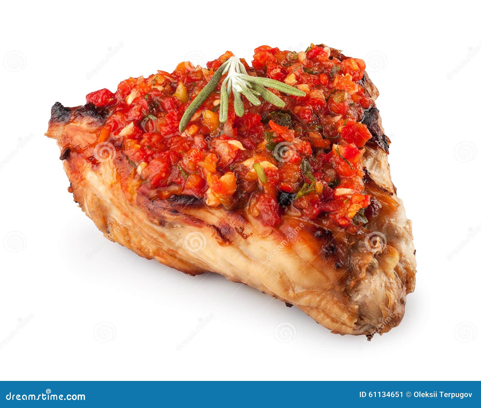 Steak with Rosemary and Adzhika Stock Image - Image of isolated, filet ...