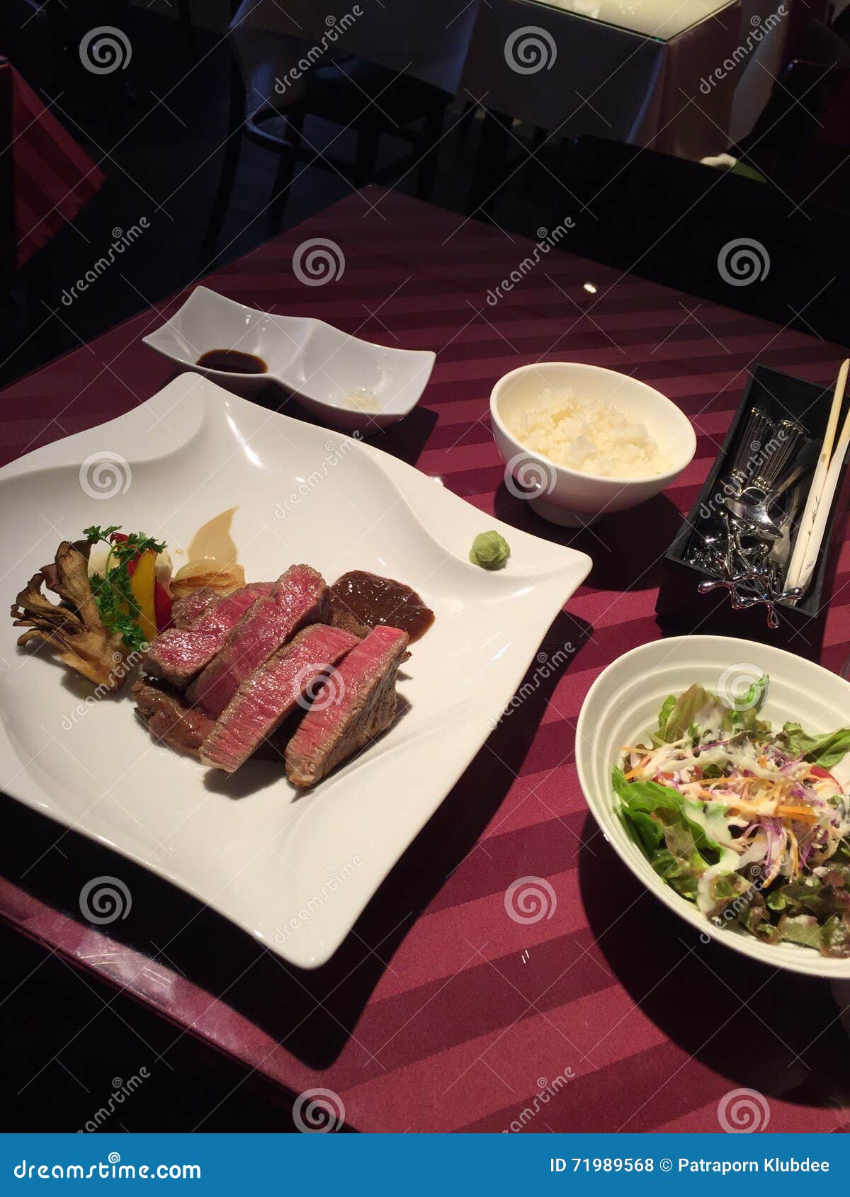 Steak set stock photo. Image of beef, champion, japanese - 71989568