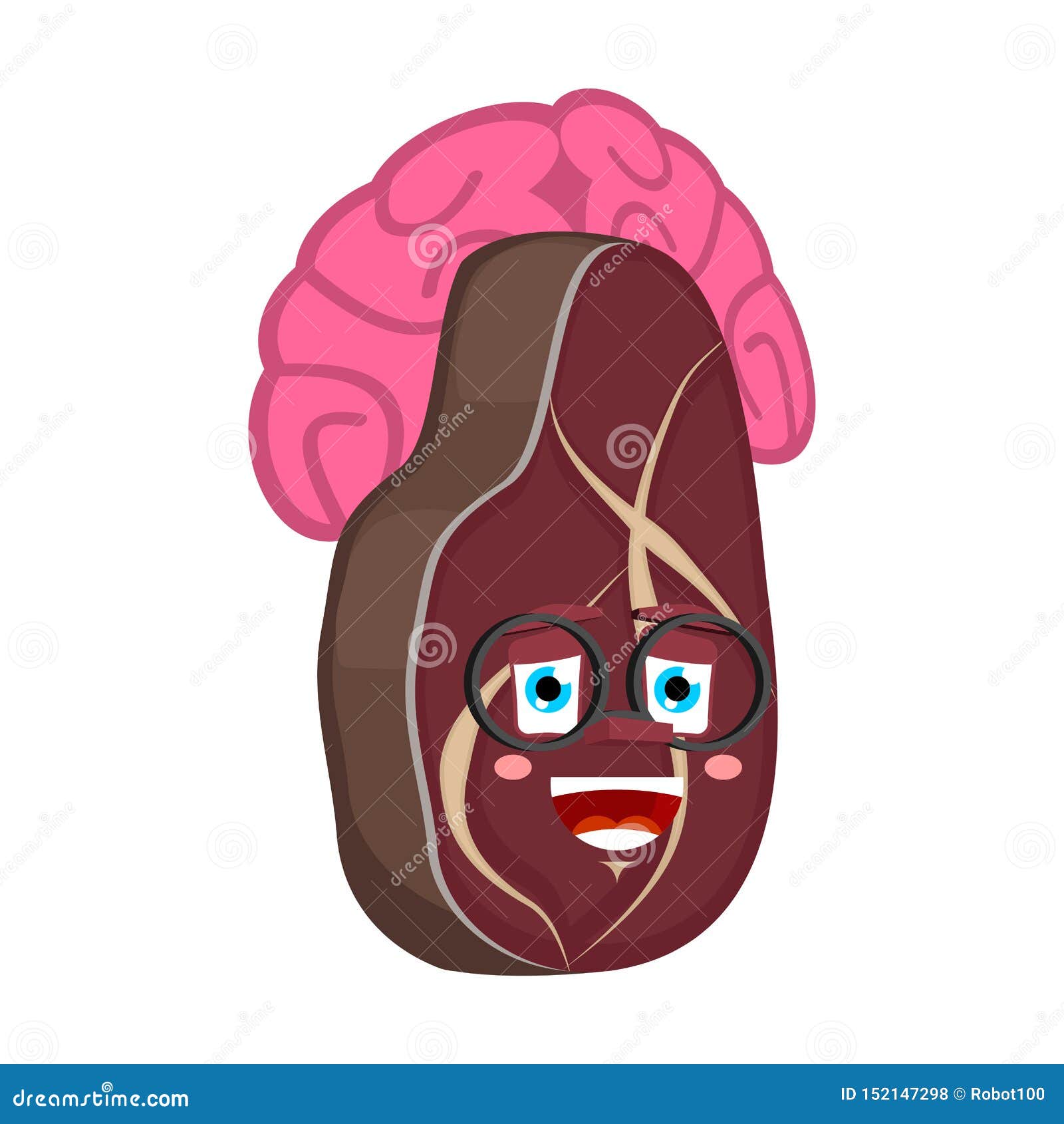 Brainy Man Cartoon Illustration | CartoonDealer.com #25868685