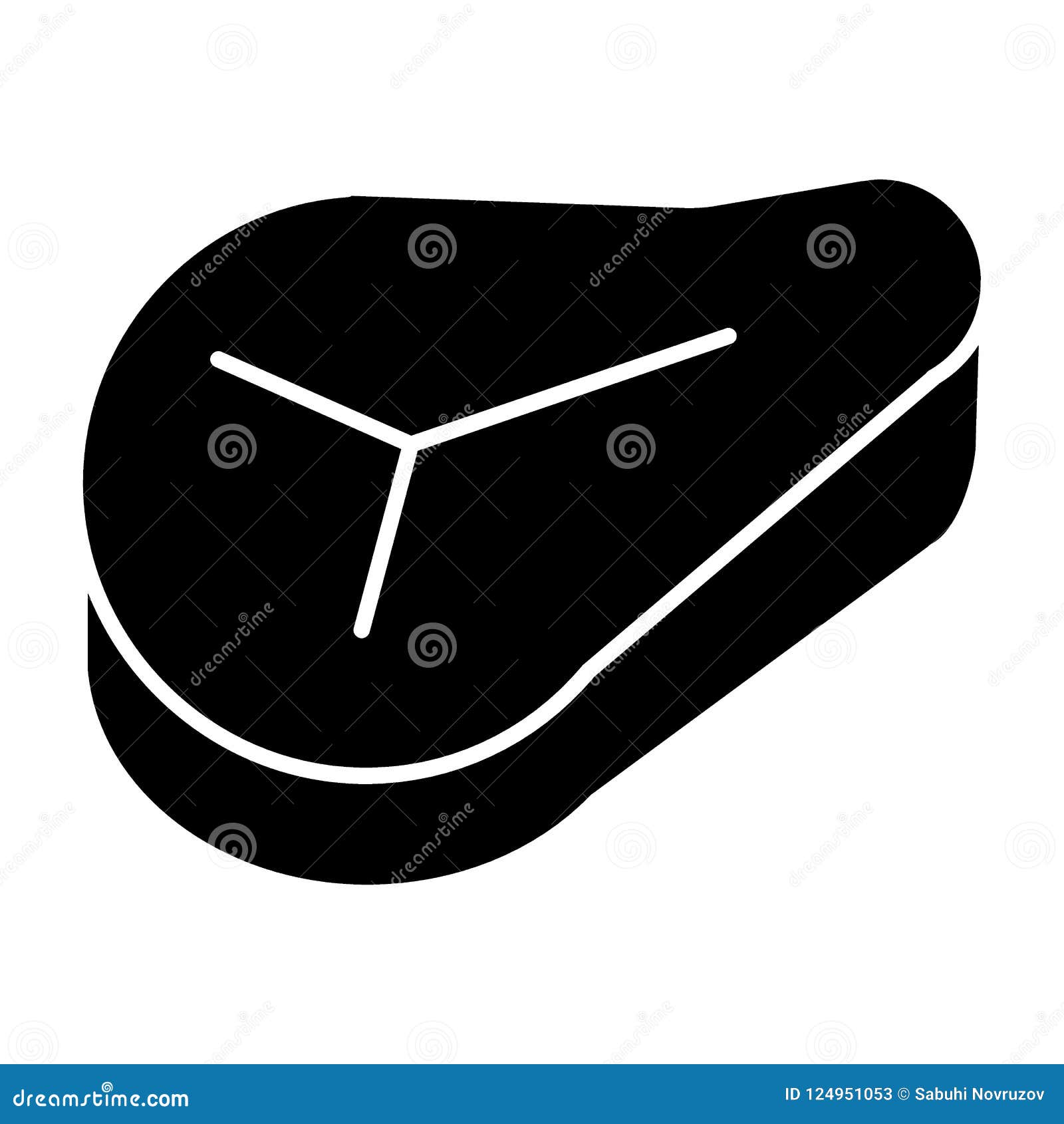 Steak Solid Icon. Meat Temderloin Vector Illustration Isolated on White ...