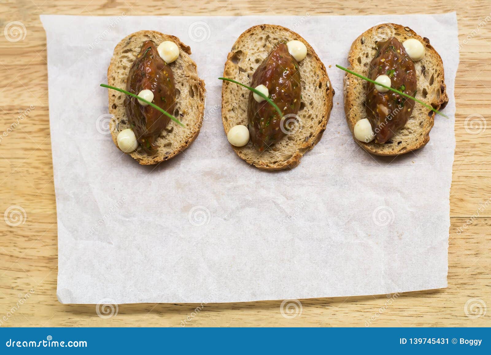 Steak tartare appetizer stock image. Image of gourmet - 139745431