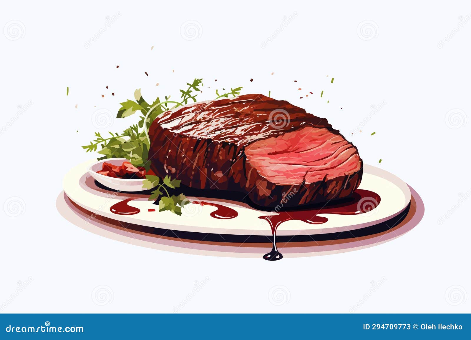 Steak Vector Flat Minimalistic Asset Isolated Vector Style Illustration ...