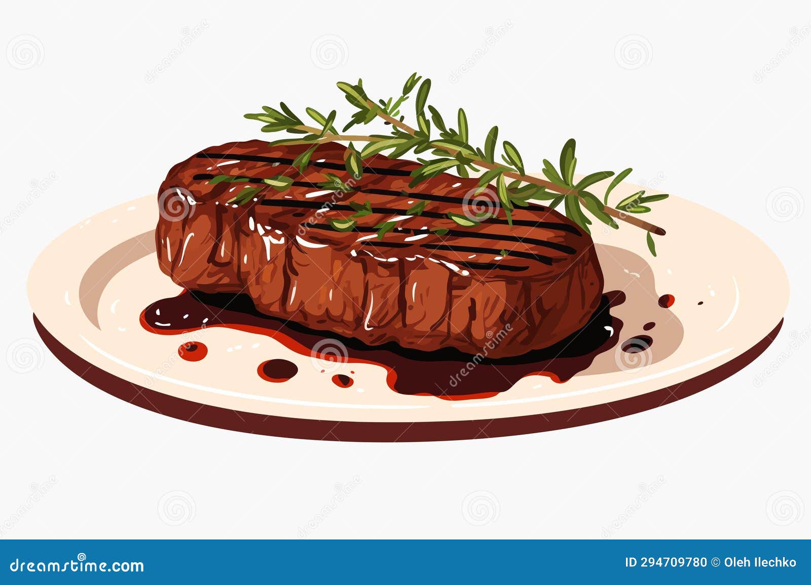 Steak Vector Flat Minimalistic Asset Isolated Vector Style Illustration ...
