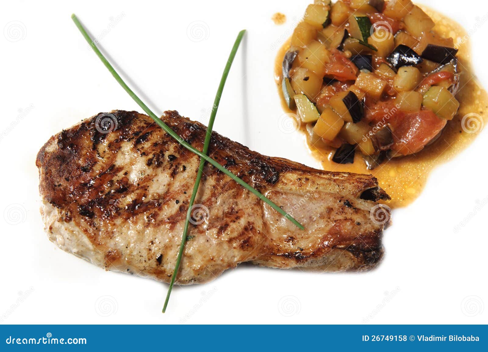 Steak with vegetable stock photo. Image of lunch, tasty - 26749158