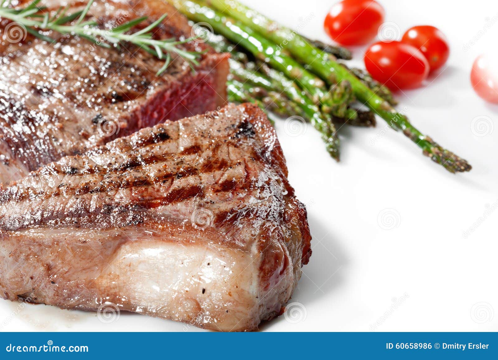 Steak on white stock photo. Image of blood, cooked, close - 60658986