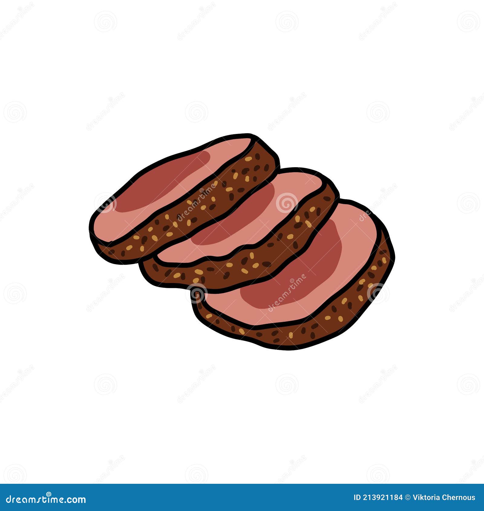 Steaks Doodle Icon, Hand Drawn Vector Illustration Stock Vector ...