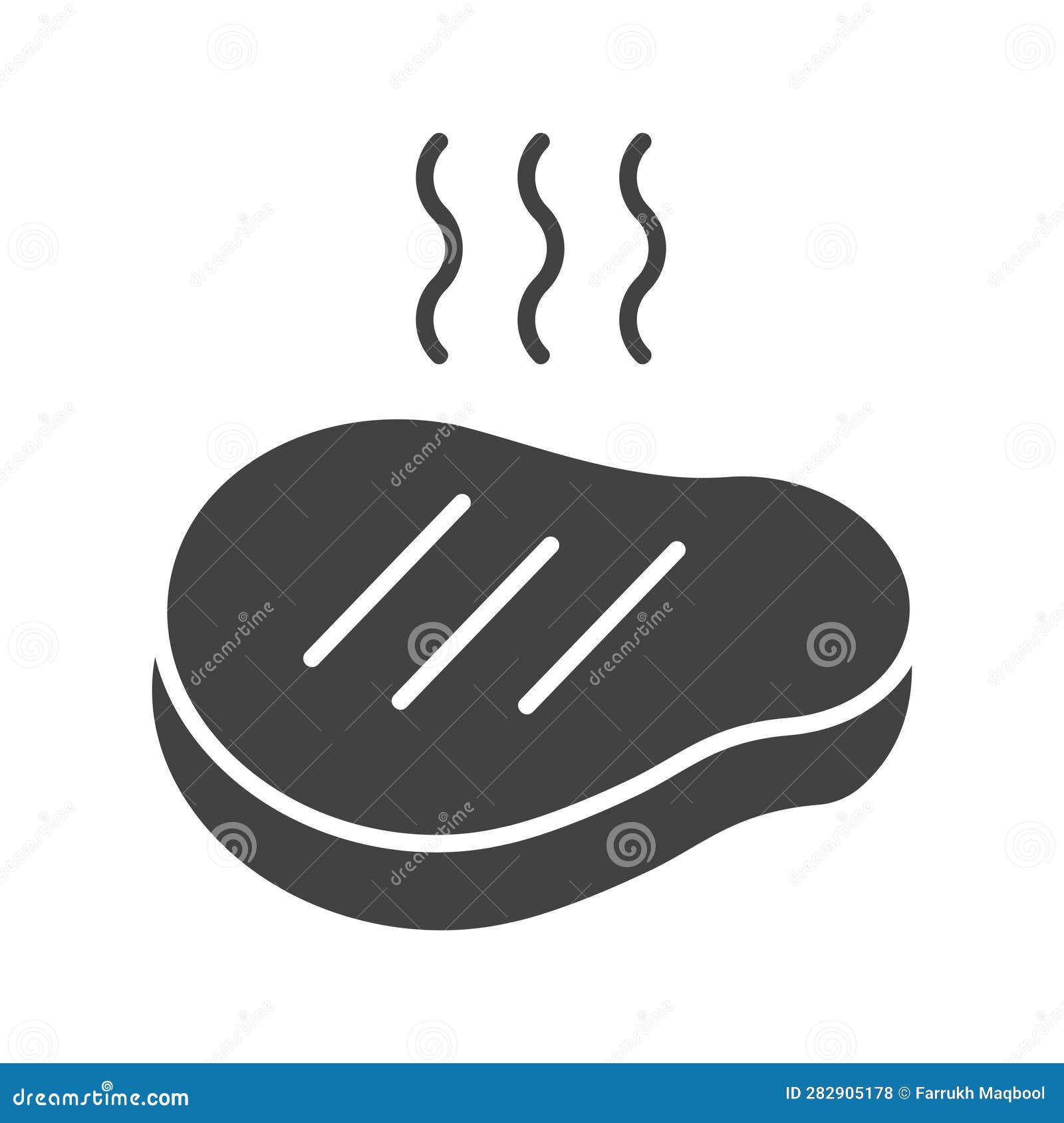Steaks Icon Image. stock vector. Illustration of icon - 282905178