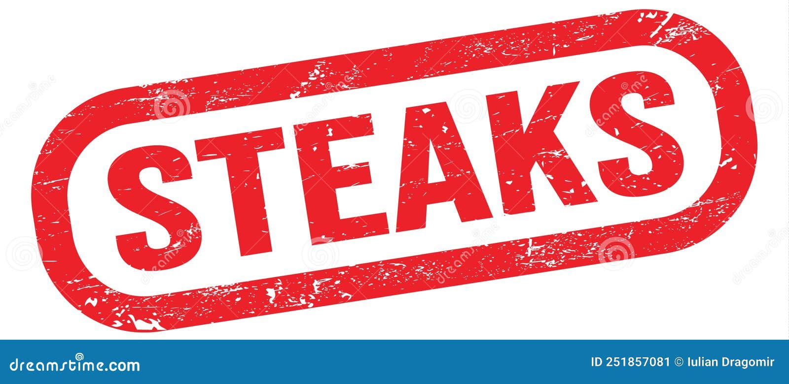 STEAKS, Text on Red Rectangle Stamp Sign Stock Illustration ...