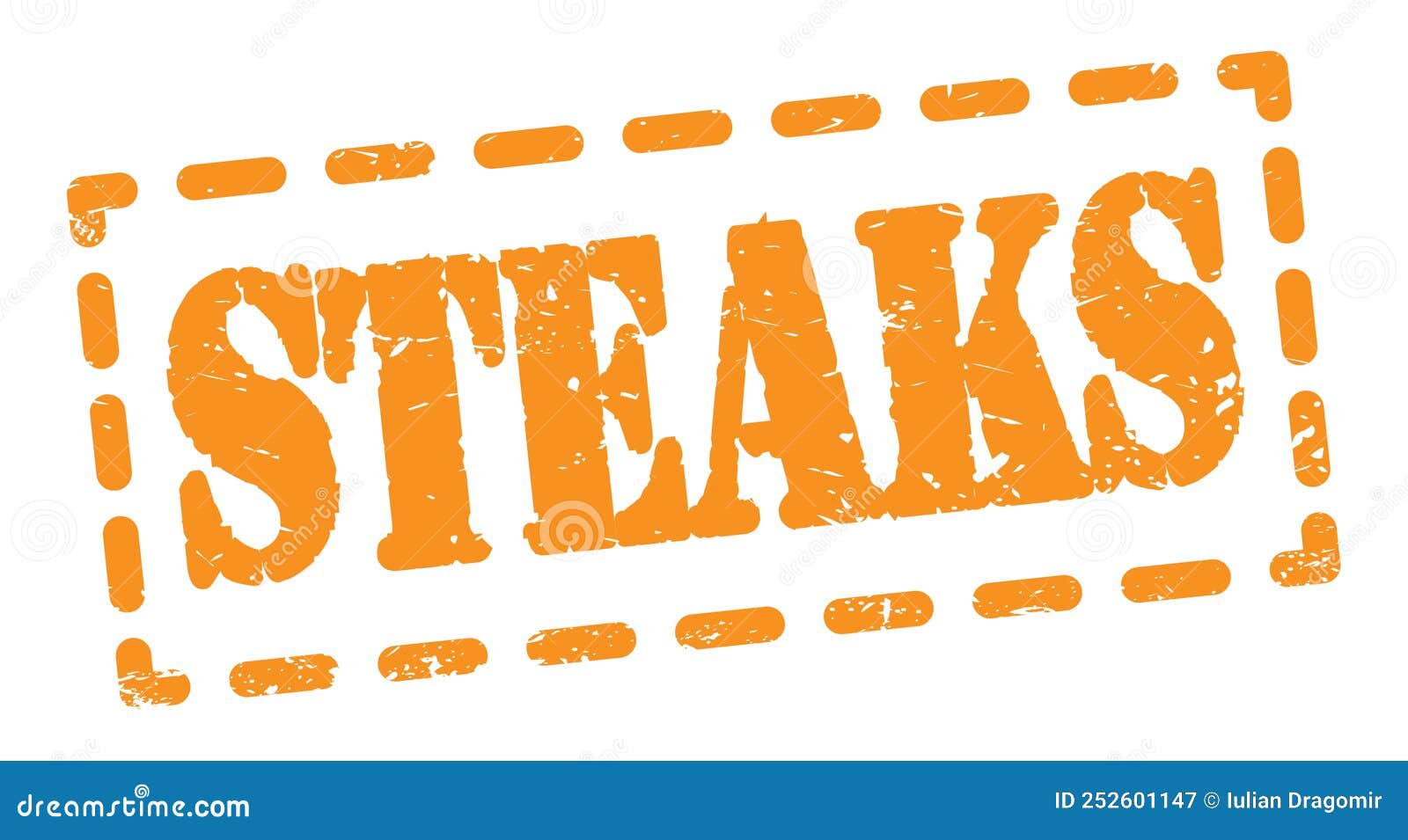 STEAKS Text Written on Orange Stamp Sign Stock Illustration ...