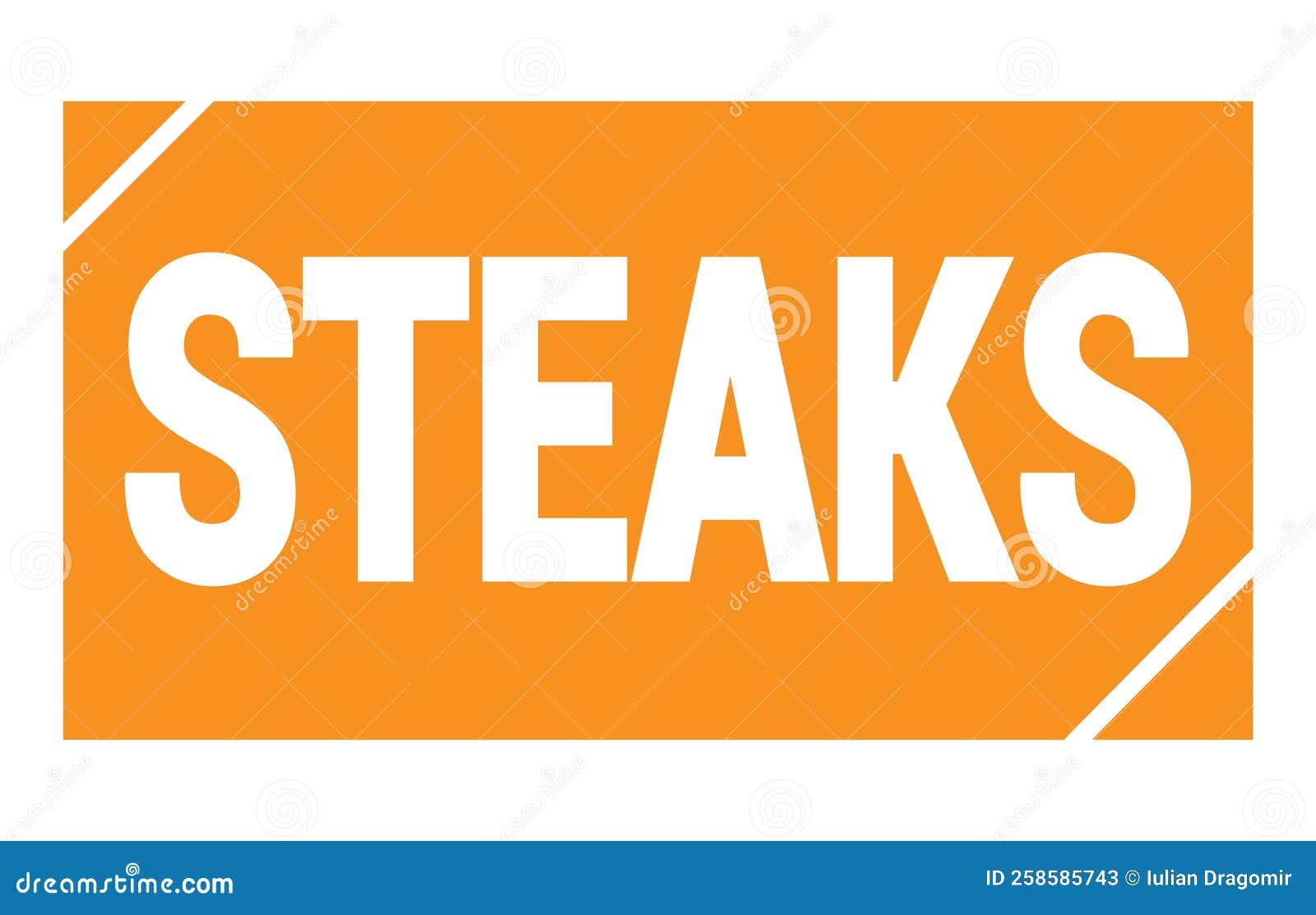 STEAKS Text Written on Orange Stamp Sign Stock Illustration ...