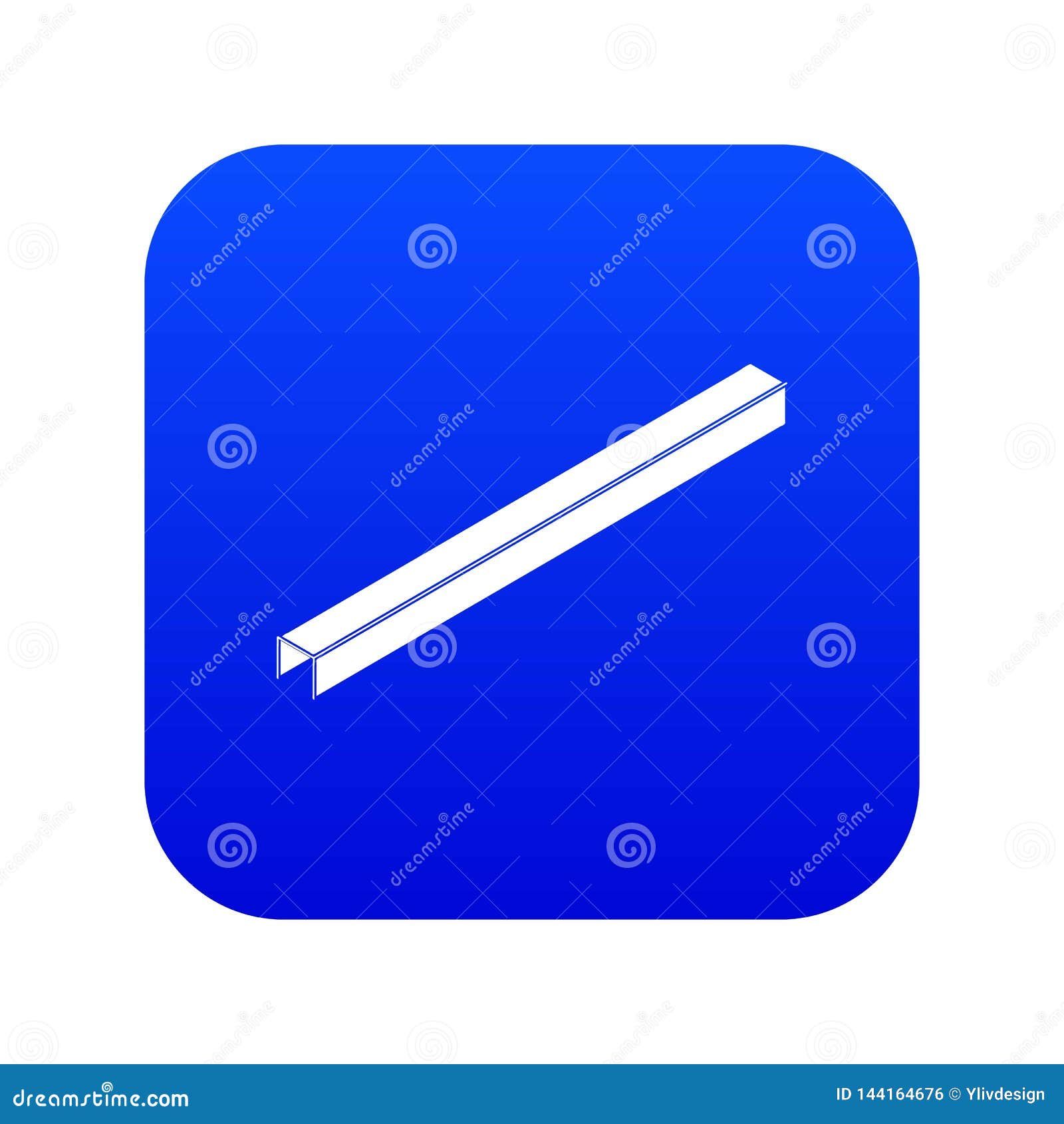 Steal Beam Icon Blue Vector Stock Vector - Illustration of construction ...