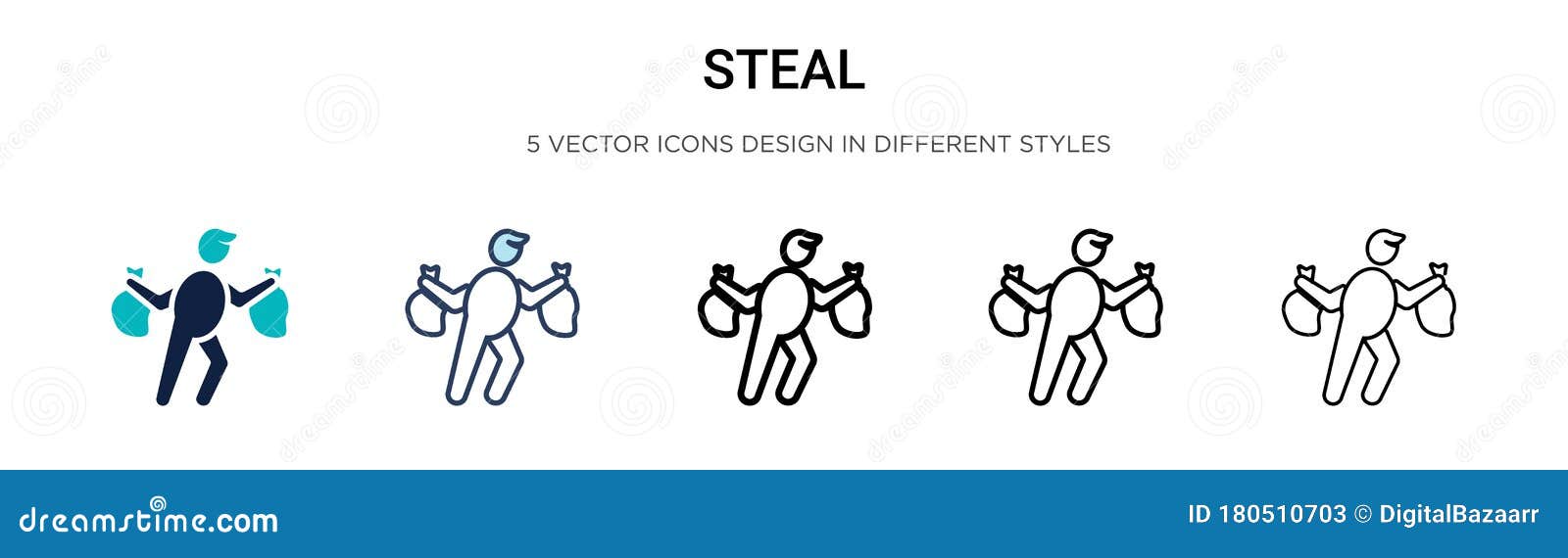 Steal Icon In Filled Thin Line Outline And Stroke Style Vector