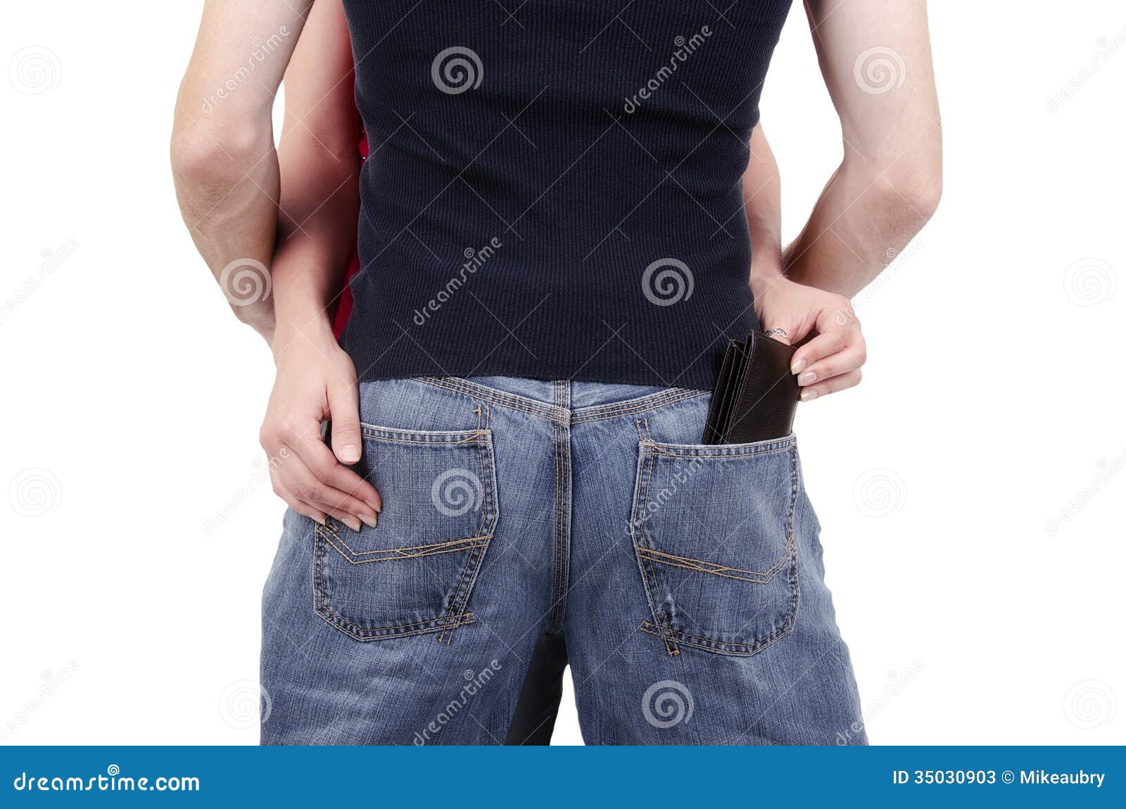 Stealing from back pocket stock image. Image of wallet - 35030903