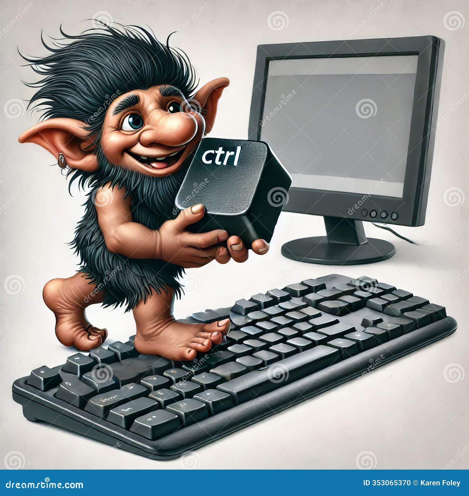 Control Ctrl Computer Key Button On White Background. Flat Style. Ctrl ...