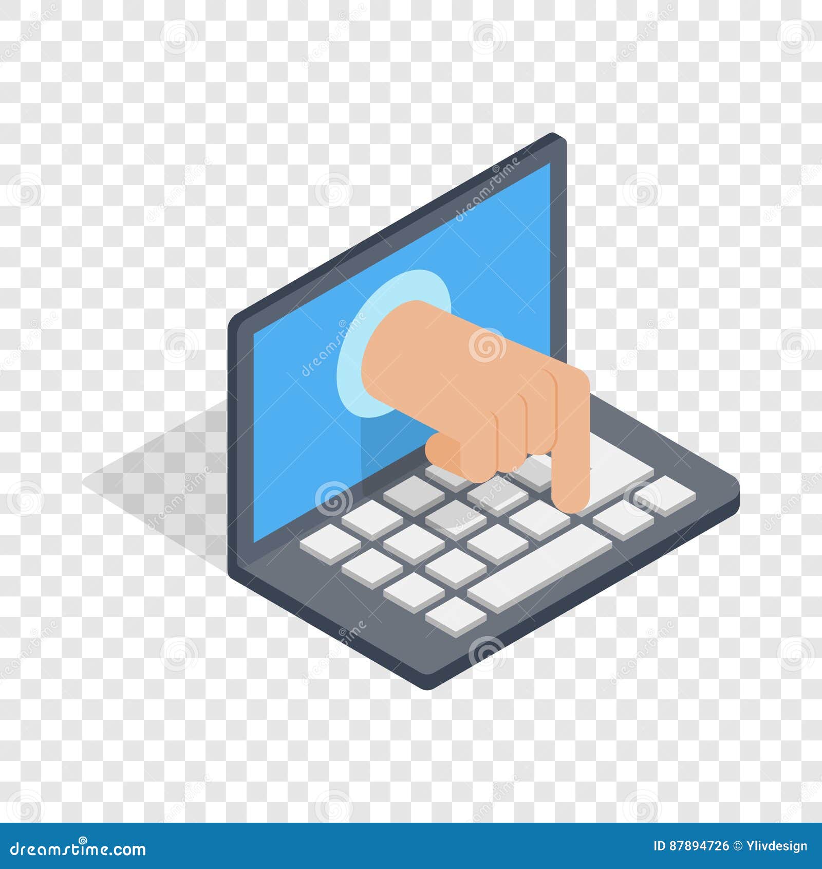 Stealing Data through a Laptop Isometric Icon Stock Vector ...