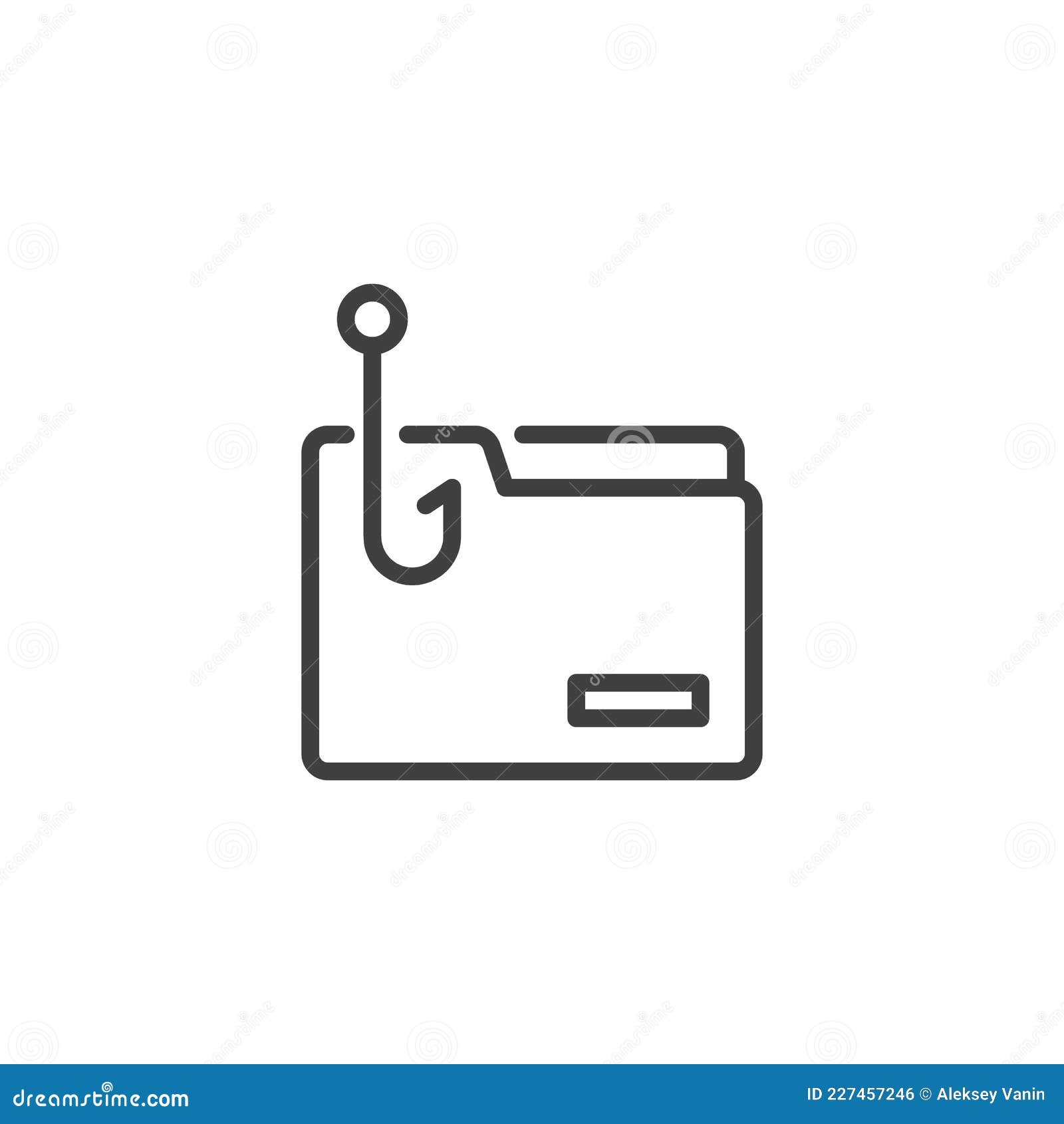 Stealing data line icon stock vector. Illustration of hacking - 227457246