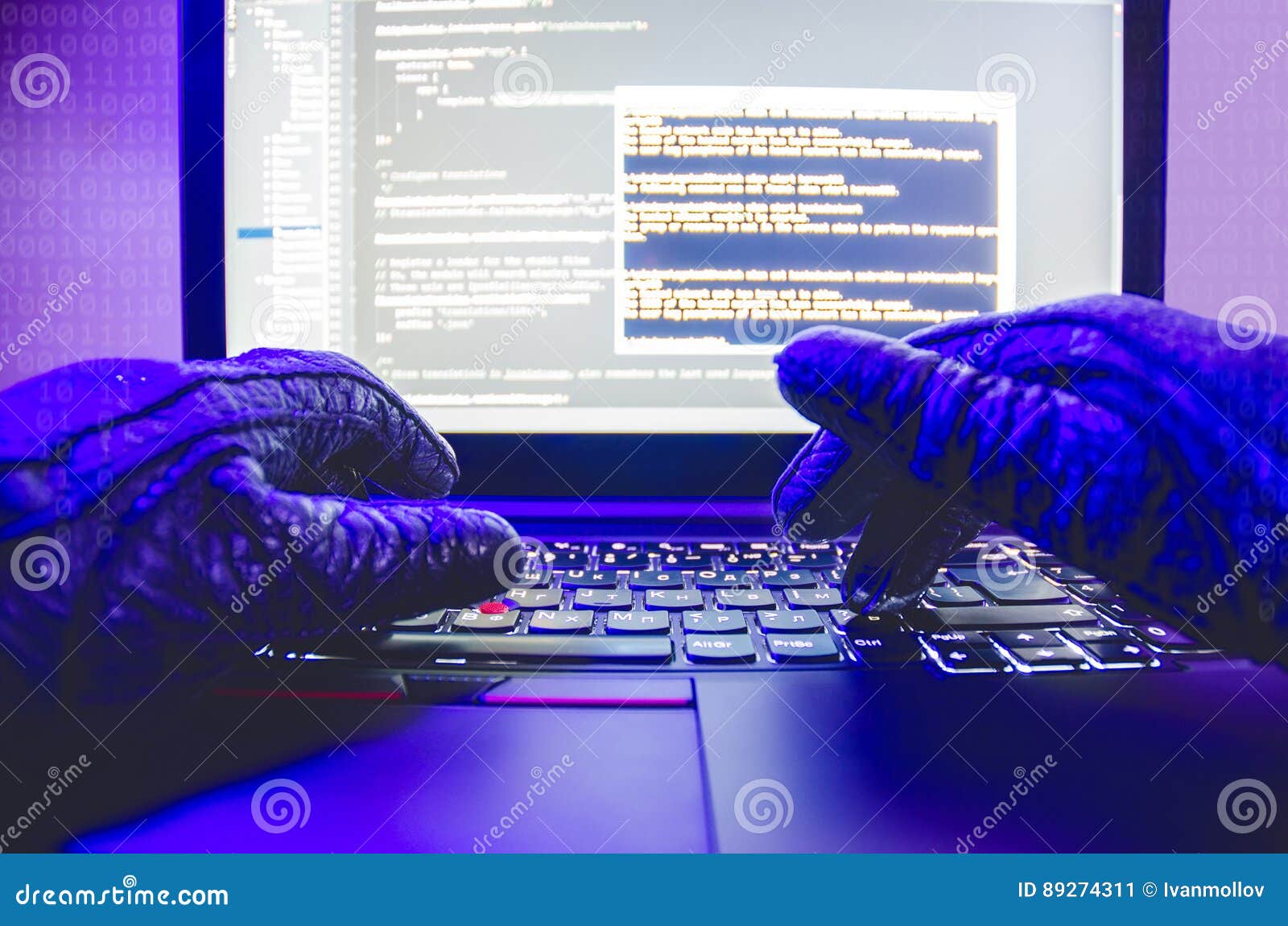 Stealing Information on Laptop Stock Image - Image of professional ...