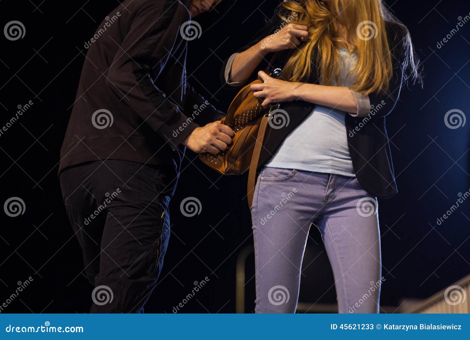 Stealing lady s bag stock image. Image of mobster, night - 45621233