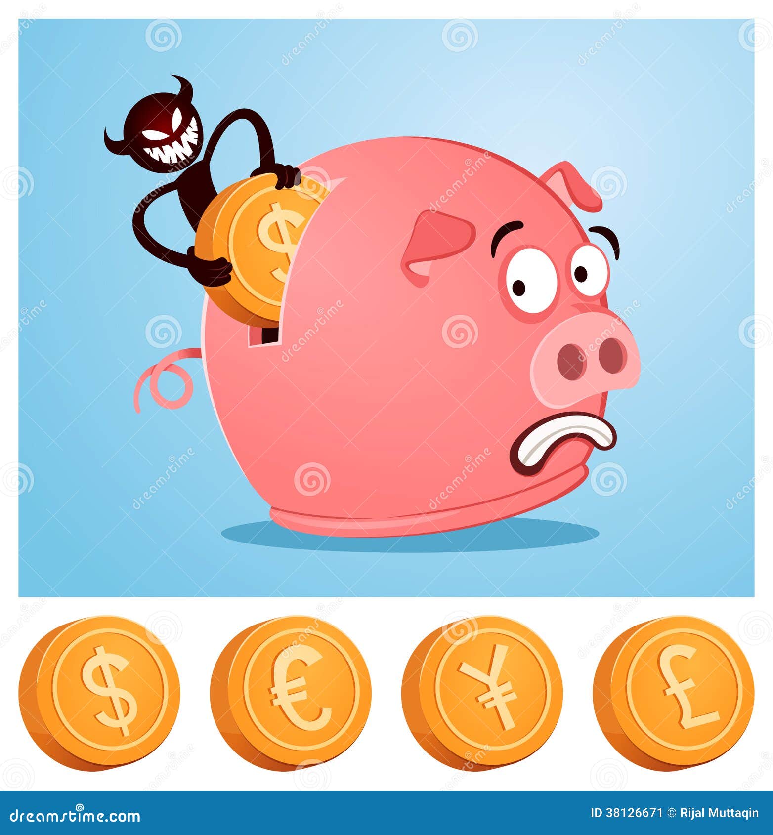 With Money Bag Harm Warning Sign Shaped On Cartoon | CartoonDealer.com ...